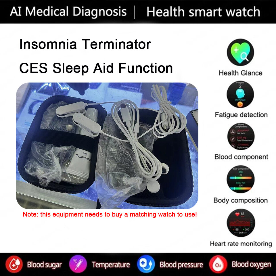 2024 New Uric Acid Blood Fat Smartwatch ECG Blood Glucose Heart Rate ...