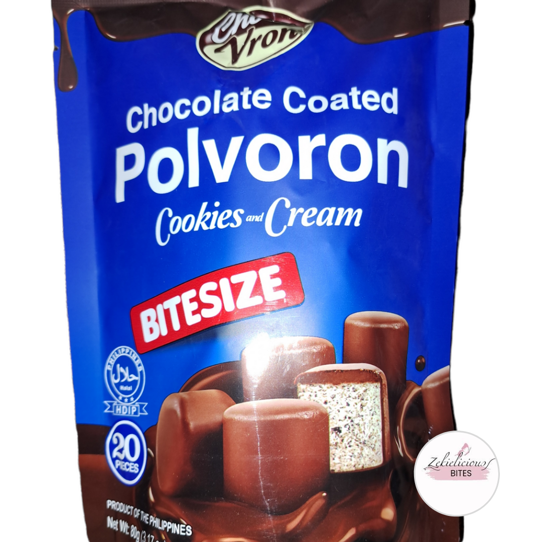 Chocovron Bitesize COOKIES N CREAM Chocolate Coated Polvoron | Lazada PH