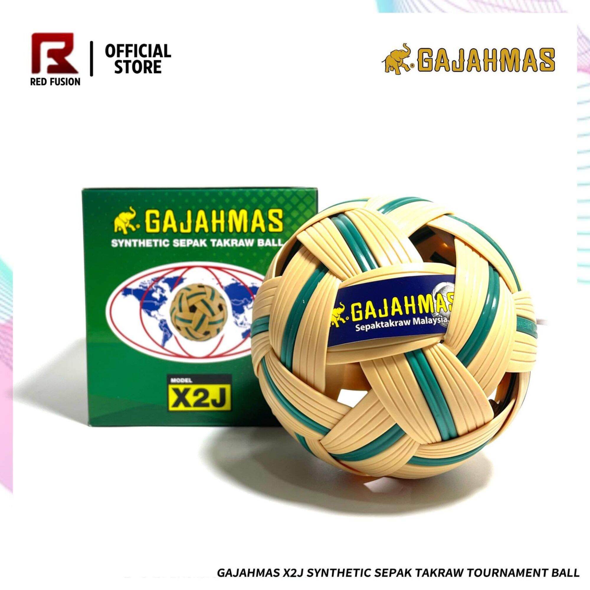 Gajahmas X2J Synthetic Sepak Takraw Tournament Ball | Lazada PH