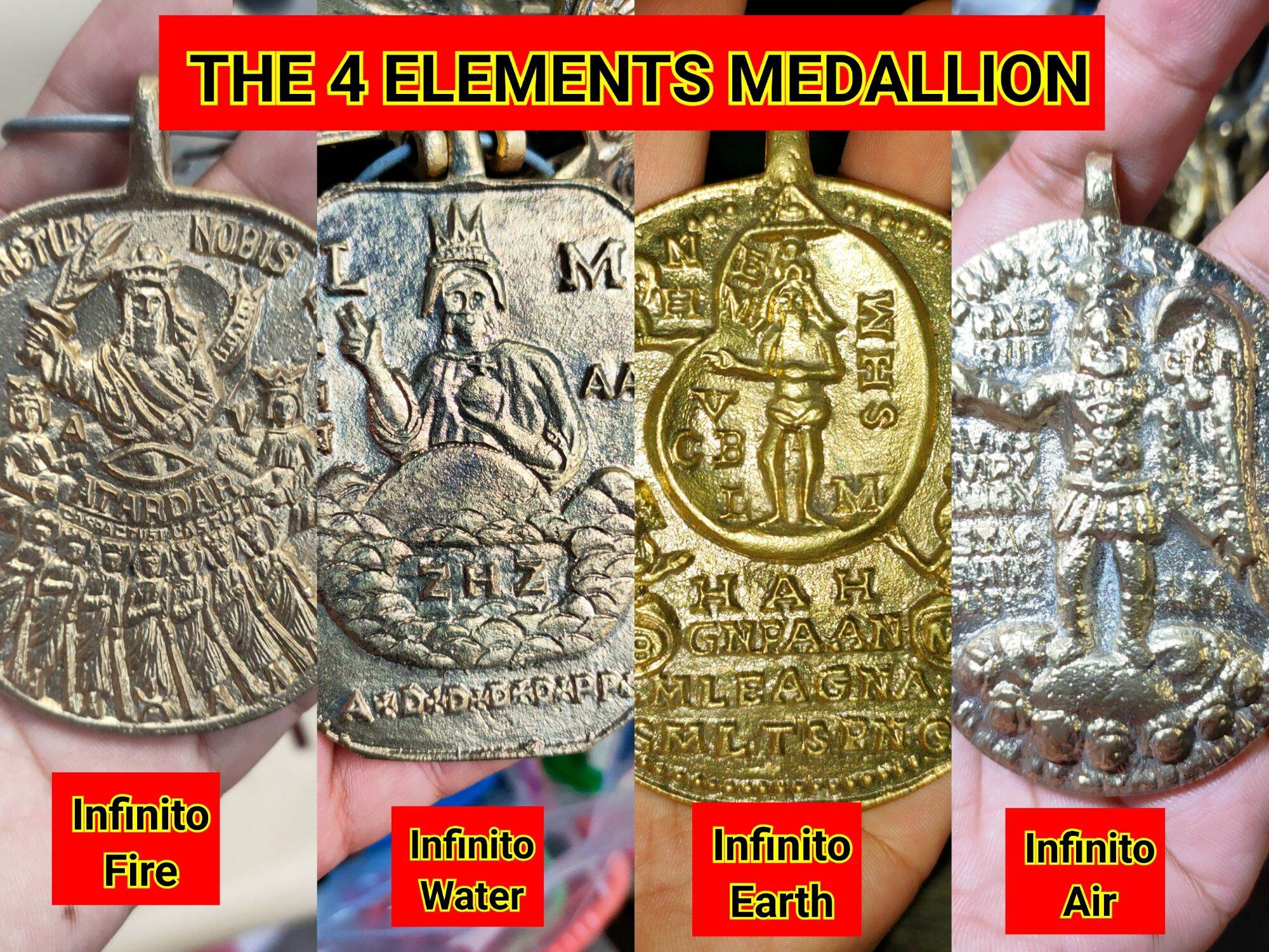 4 Elements Medalyon (Earth, Water, fire, Air) | Lazada PH