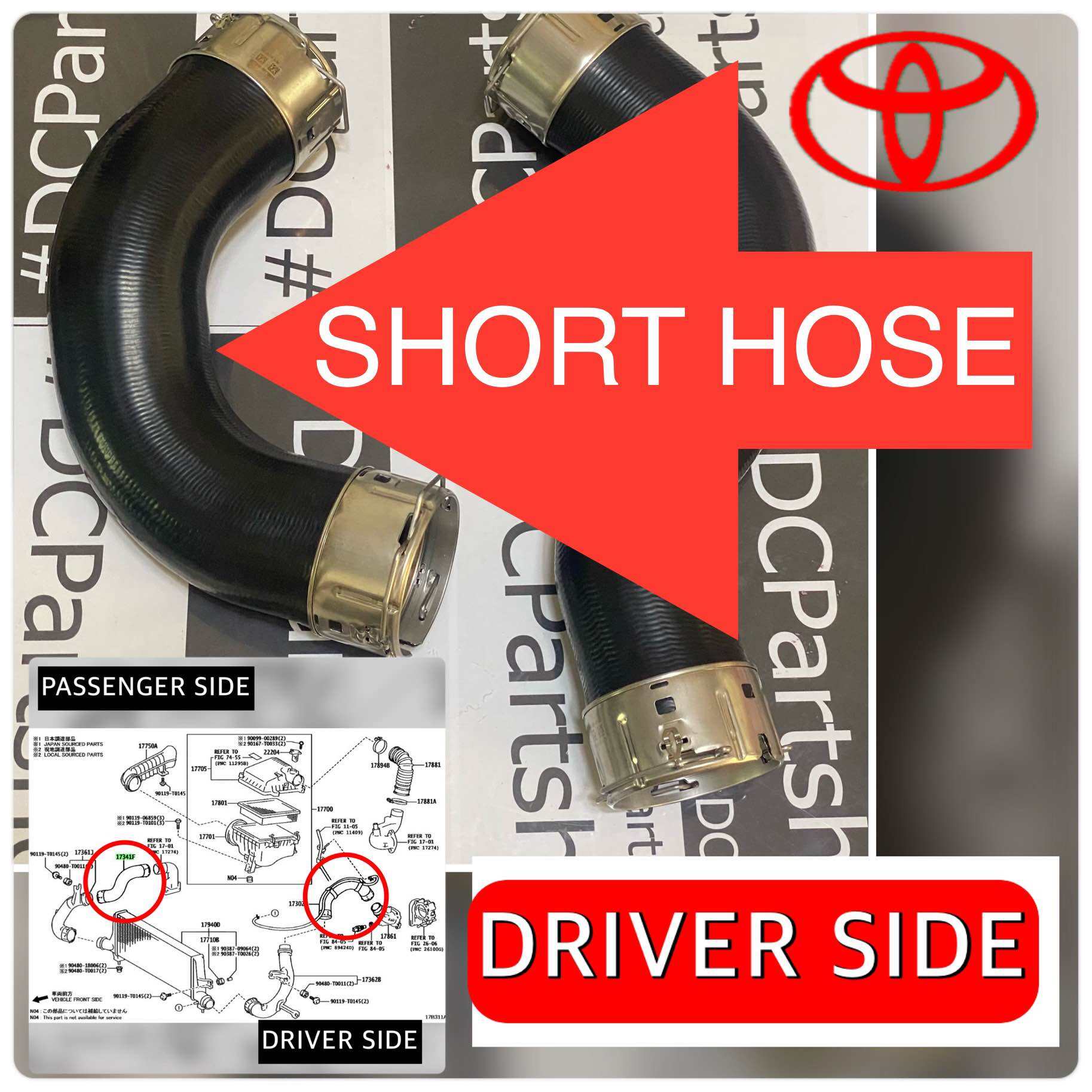 Toyota Intake/Turbo Hose 1GD 2GD | HILUX FORTUNER INNOVA 2020-2023 ...