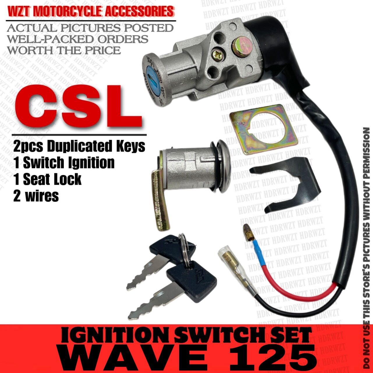 CSL Honda Wave125/ Wave 125 Anti-Theft Ignition Set with Seat Lock ...
