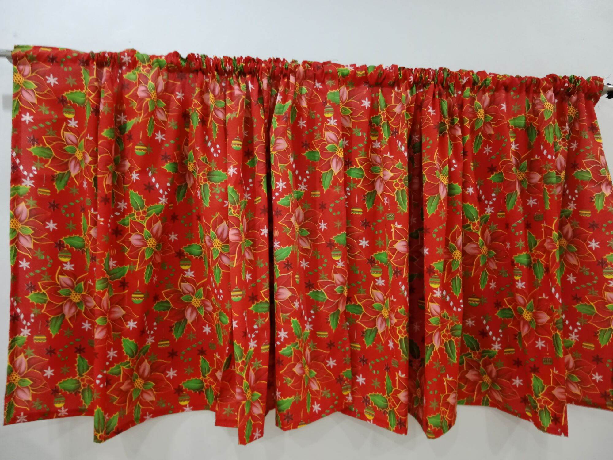 christmass square half /lababo curtain (sulutan) 60x32 inches | Lazada PH