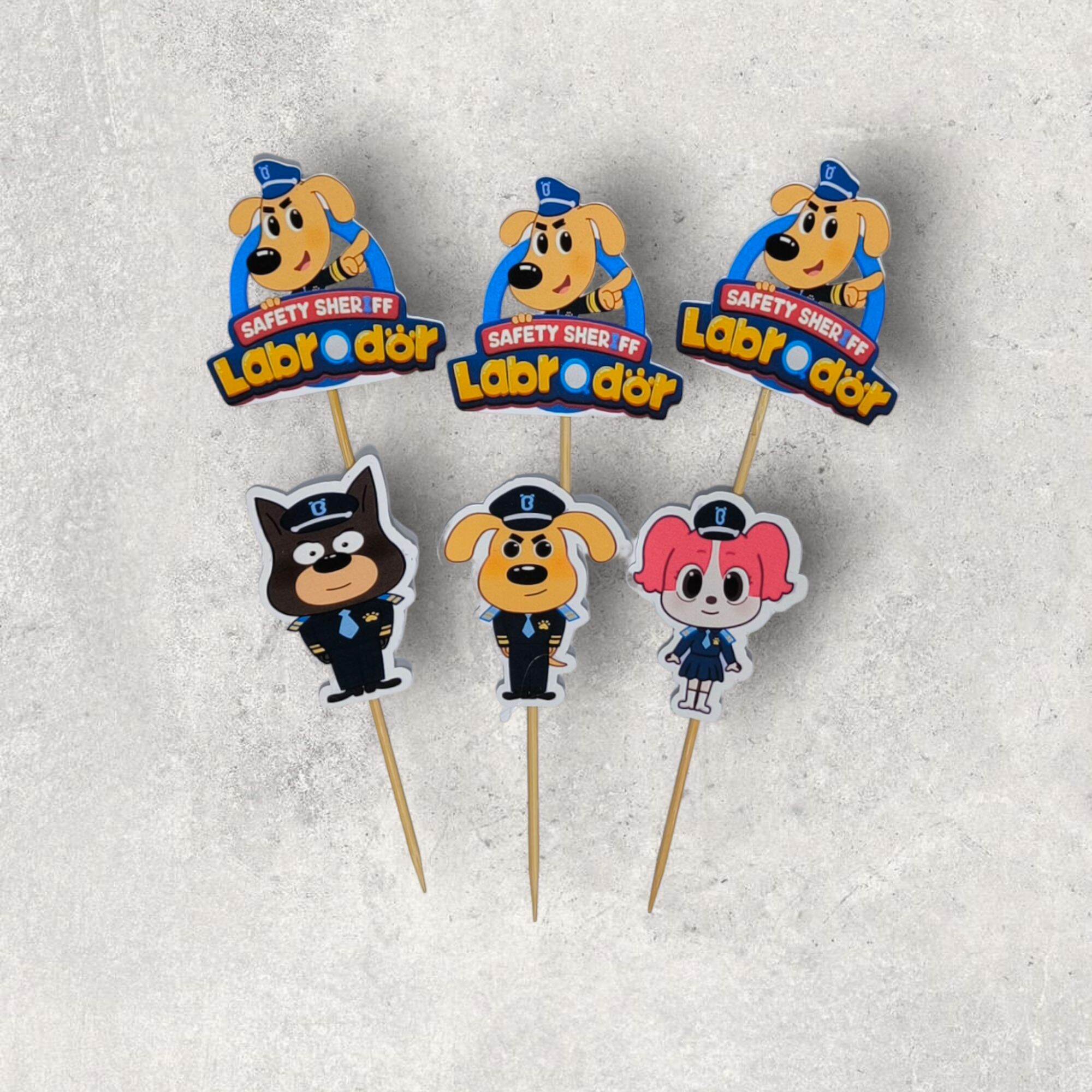 Sheriff labrador cupcake topper | Lazada PH