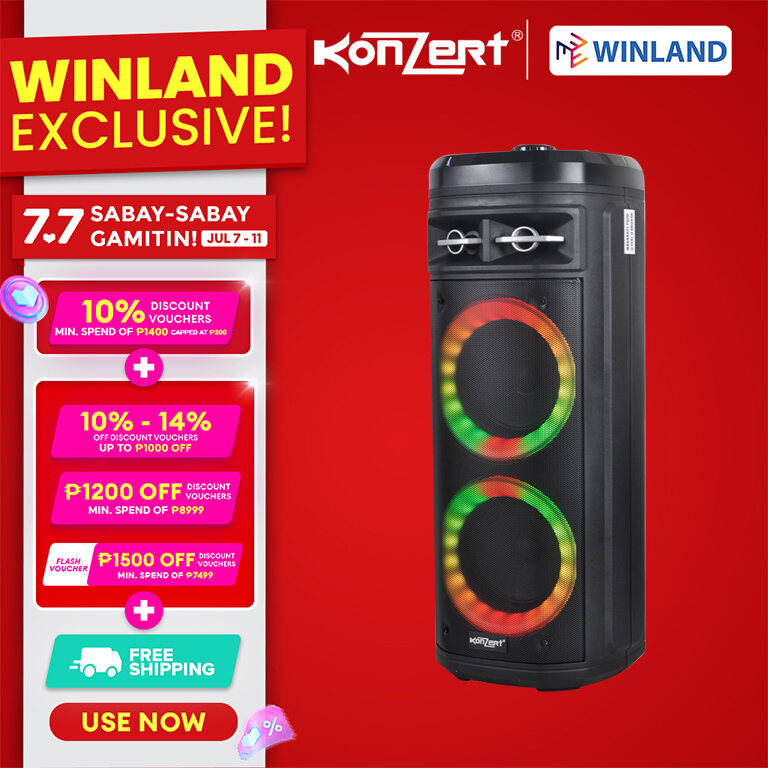 Konzert by Winland Kontempo 6 Karaoke Portable Party Speaker with Bluetooth, FM, SD, AUX, USB ...