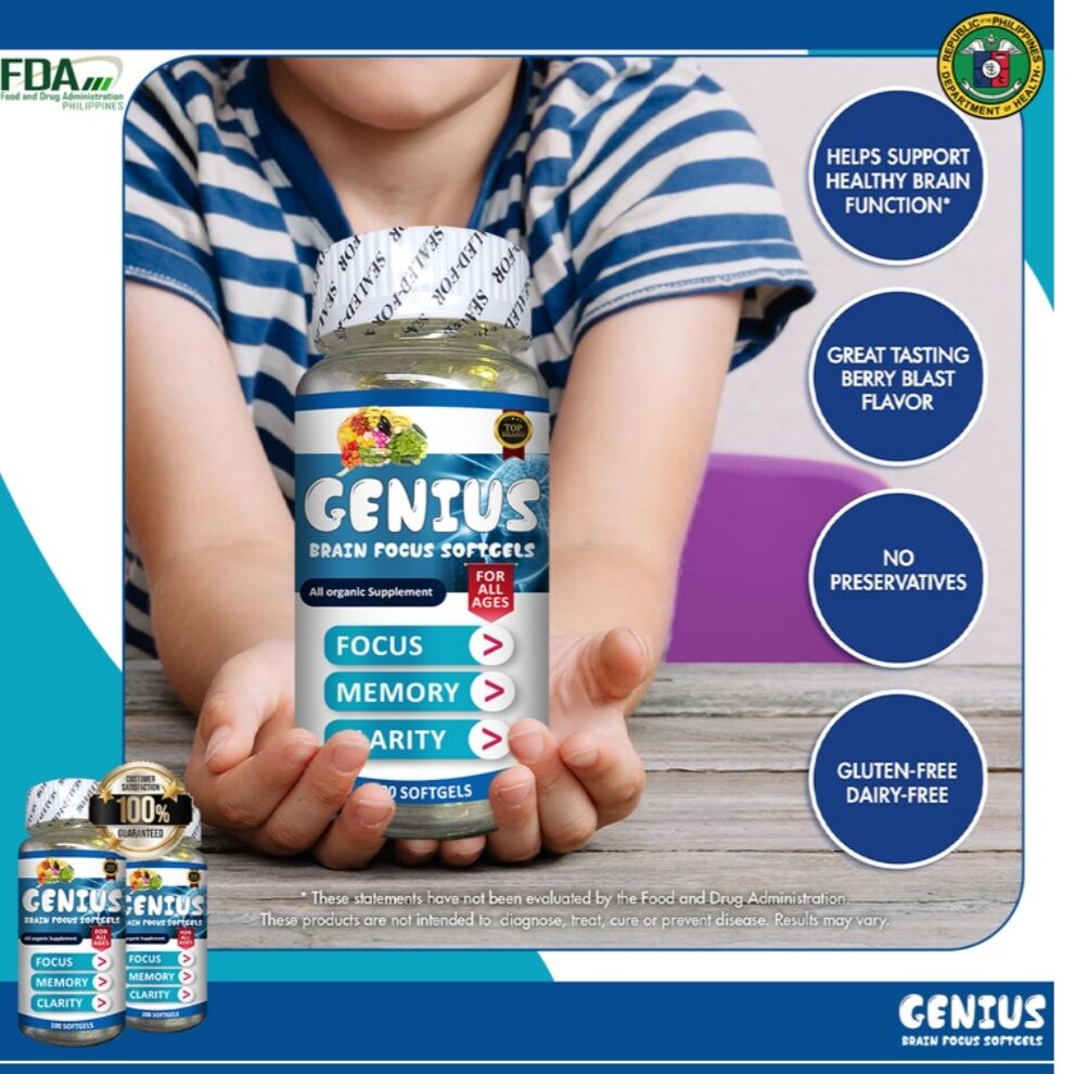 GENIUS - Brain focus Softgels | Lazada PH