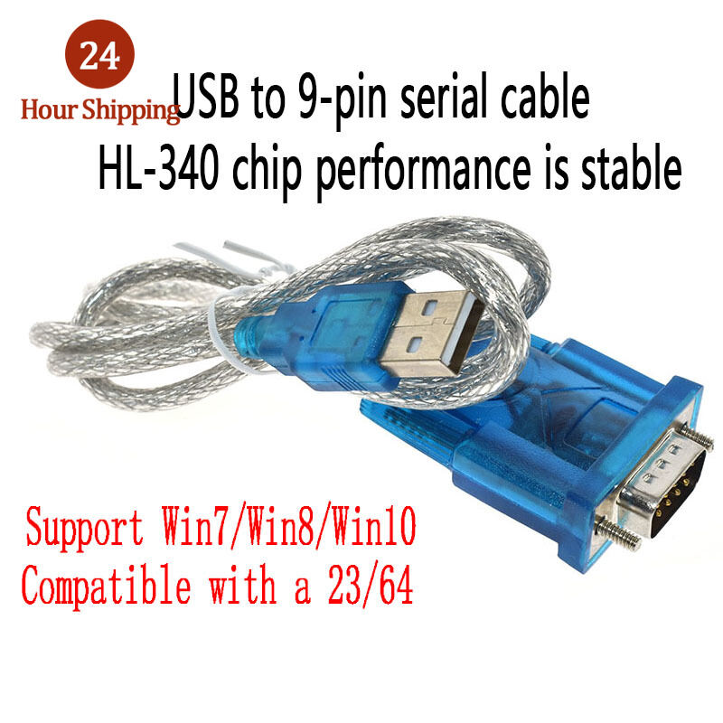 HL-340 USB to RS232 COM Port Serial PDA 9 pin DB9 Cable Adapter support ...
