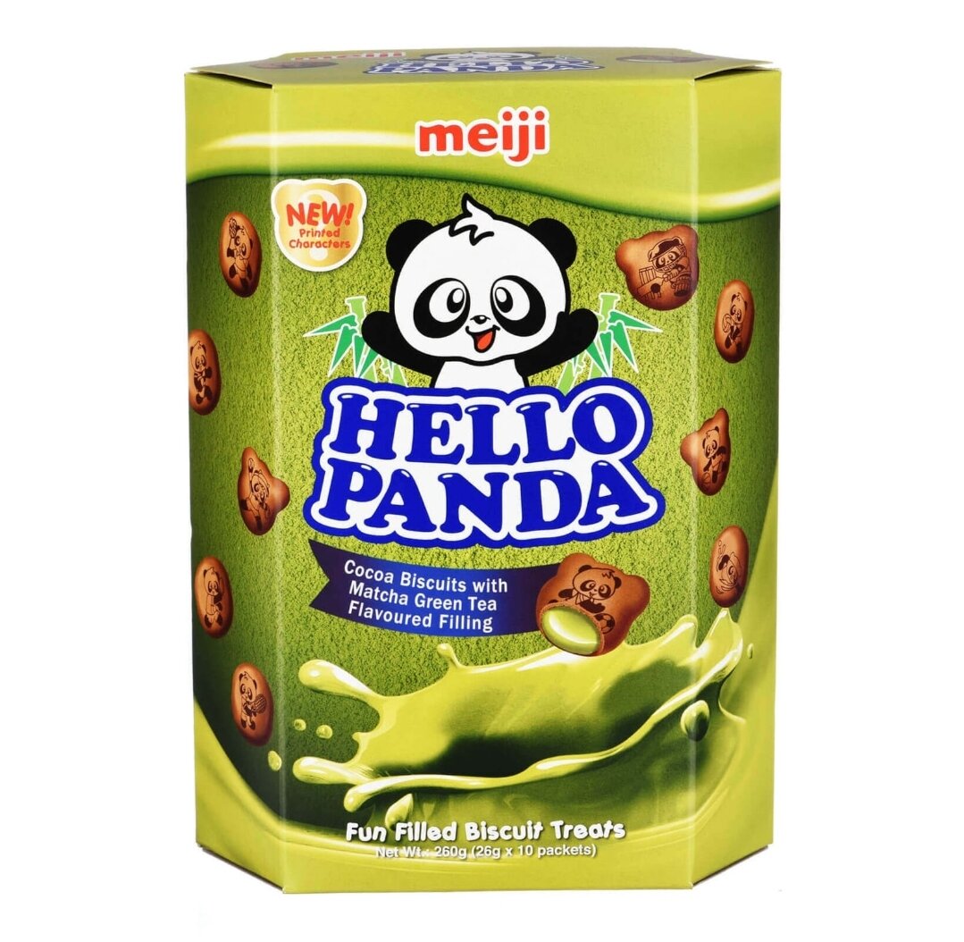 Meiji Hello Panda Matcha Green Tea Filled Biscuits 260g | Lazada PH