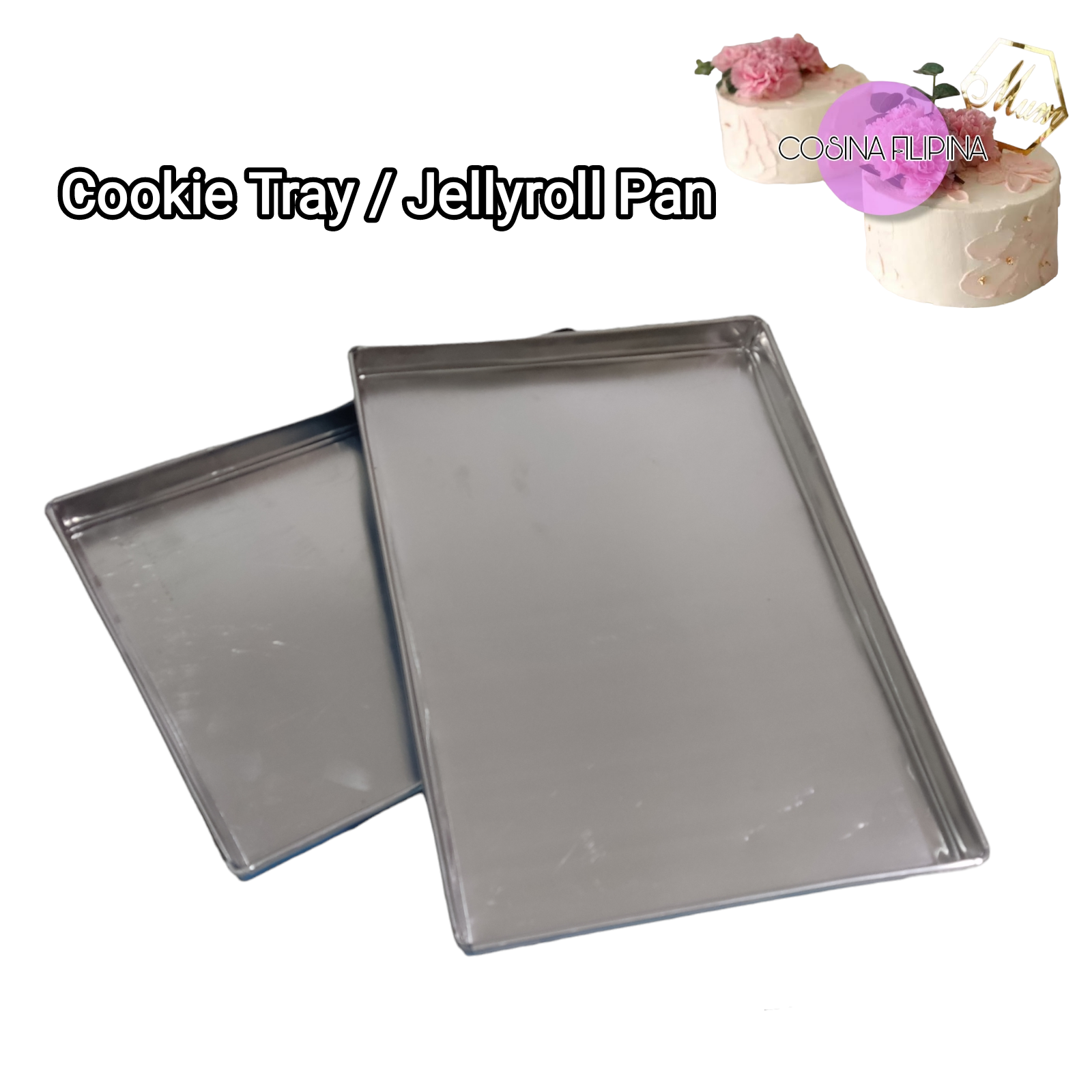 Rectangular Baking Tray Jelly Roll Pan Cookie sheet | Lazada PH