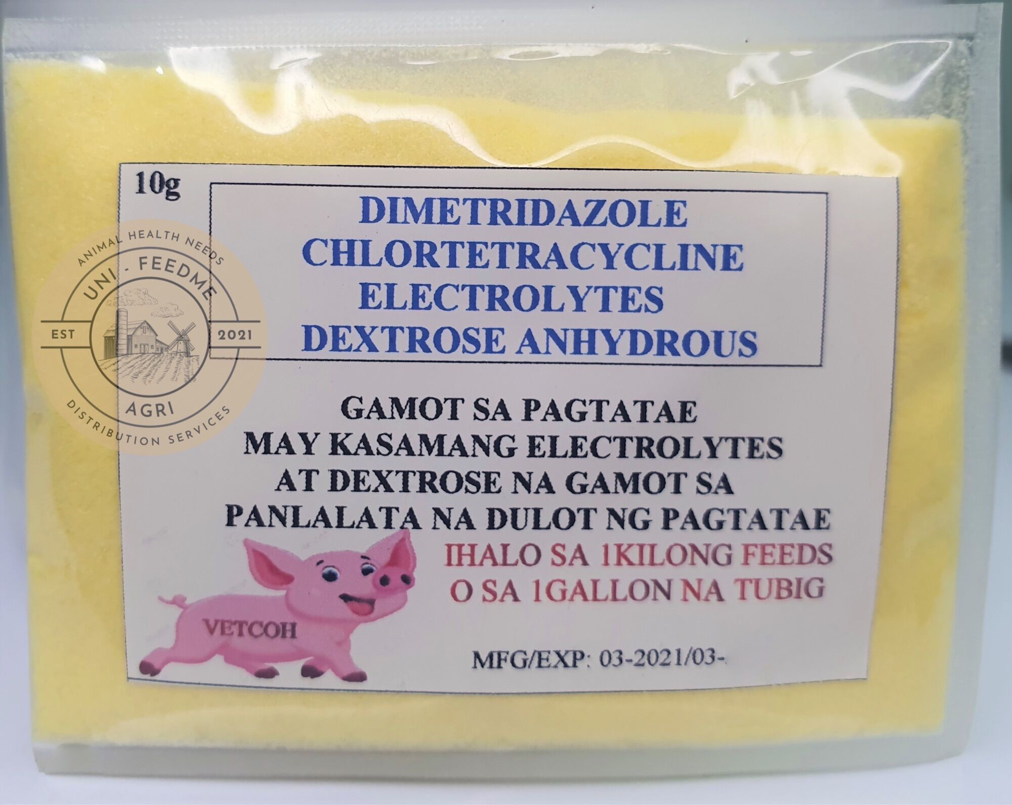 Vetcoh DIMETRIDAZOLE + CHLORTETRACYCLINE gamot sa pag tatae ng hayop ...