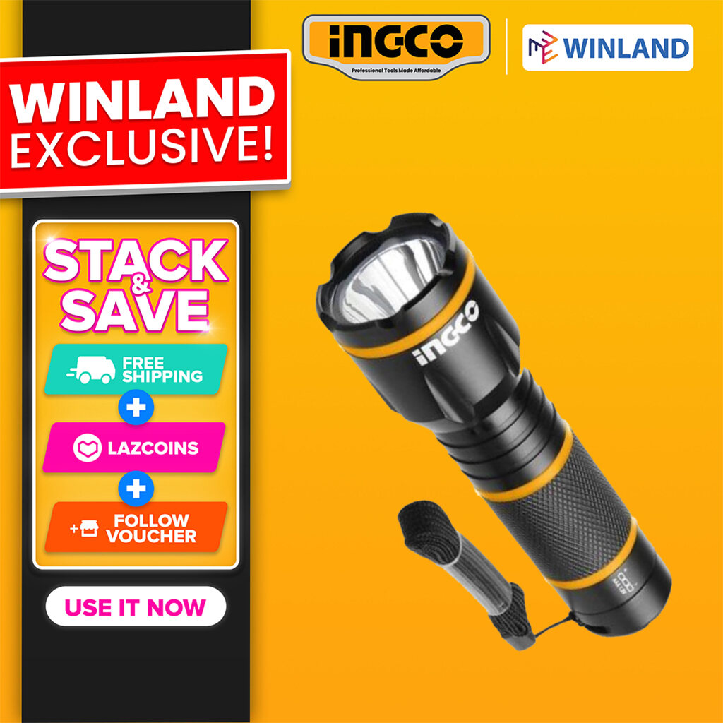 Ingco by Winland Industrial LED Flashlight Flash Light Waterproof ...