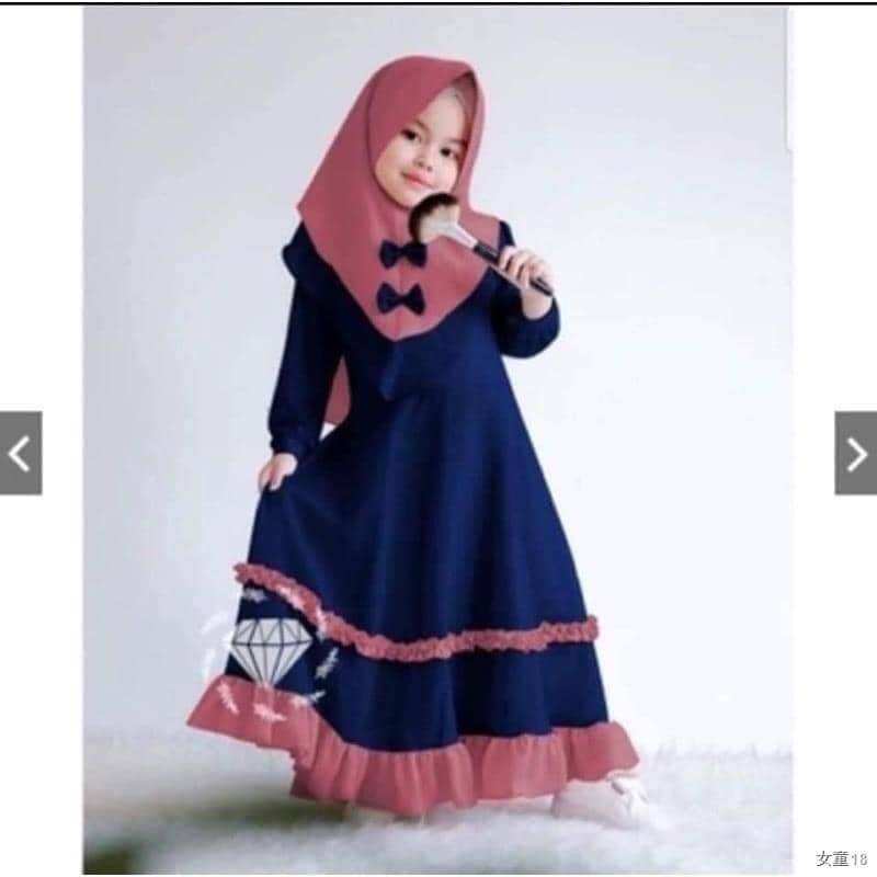 jesrah maxi dress with hijab for kids age 4 to 6 yrs old | Lazada PH