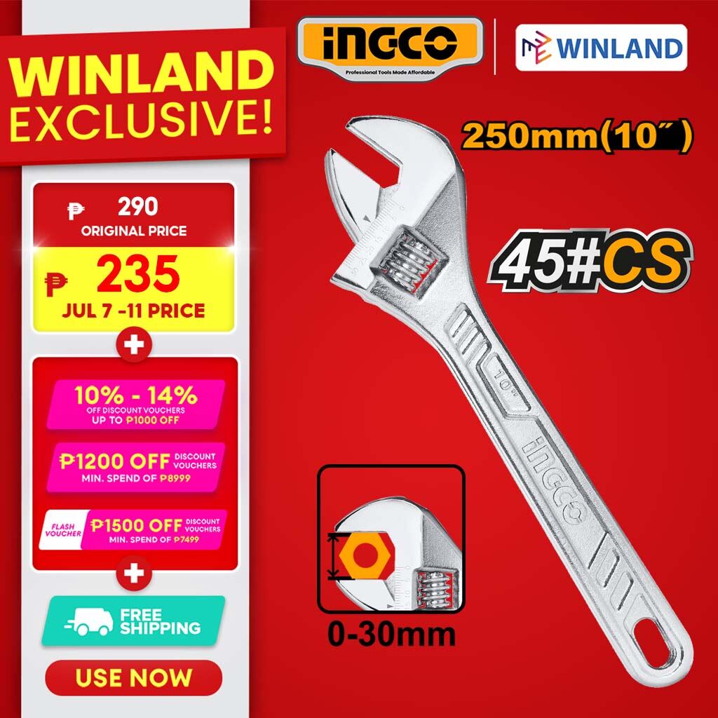 Ingco by Winland Adjustable Wrench Hand Tool ING-HT | Lazada PH