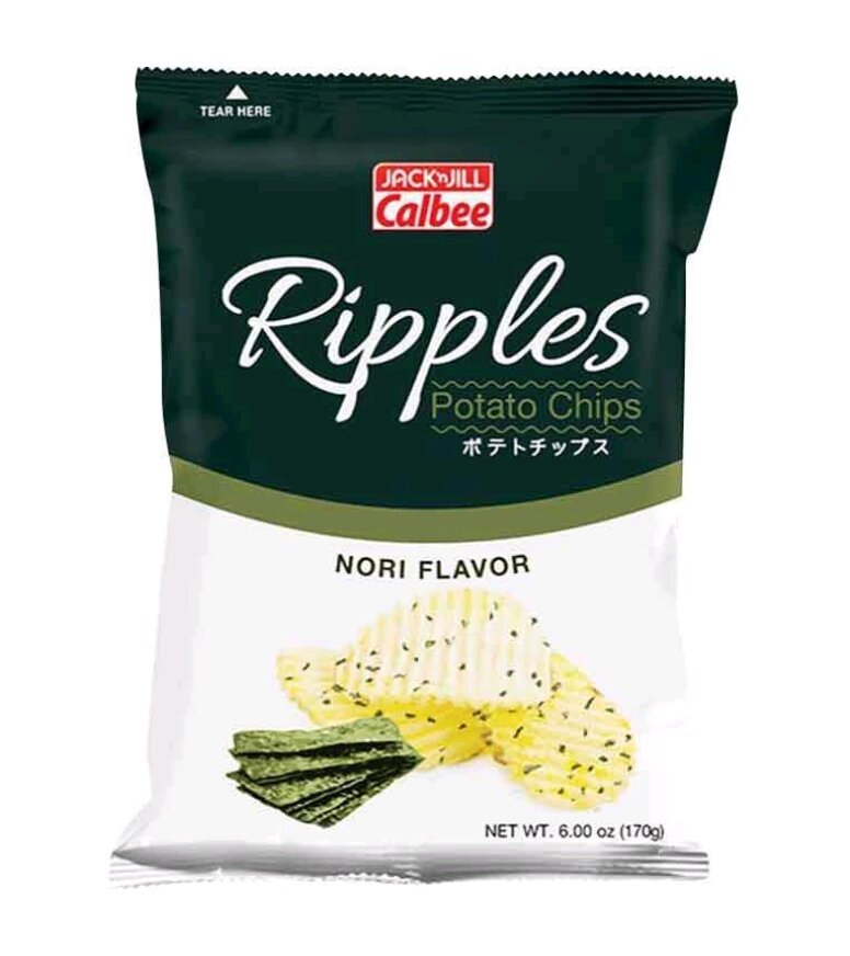 Jack 'n Jill Calbee Ripples Potato Chips Nori Flavor -170g | Lazada PH