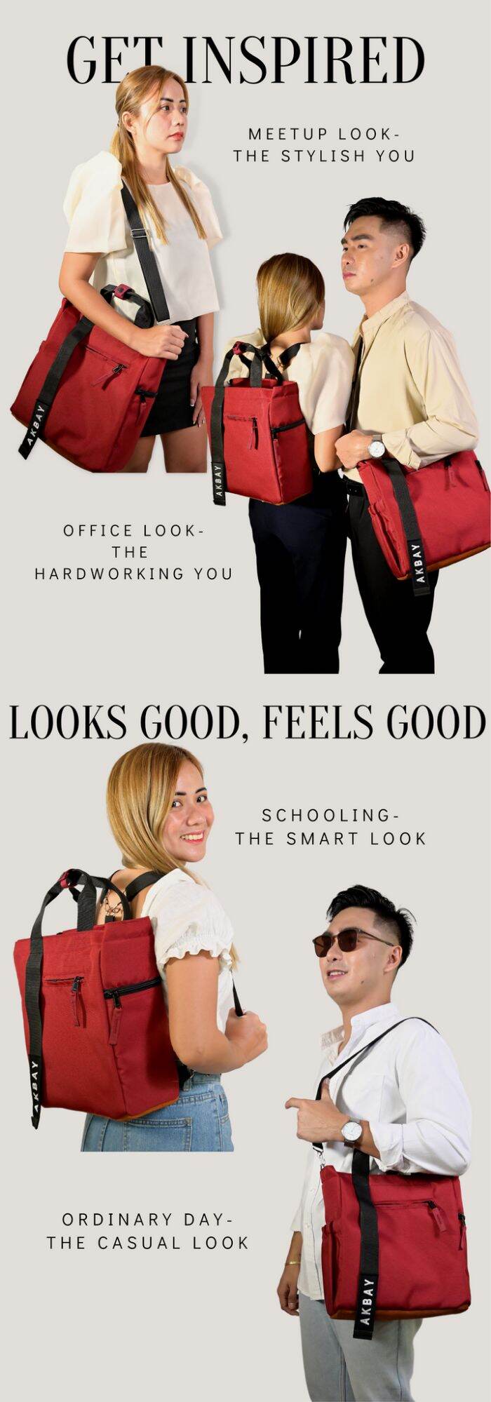 AKBAY Ching 3-Way Bag | Lazada PH
