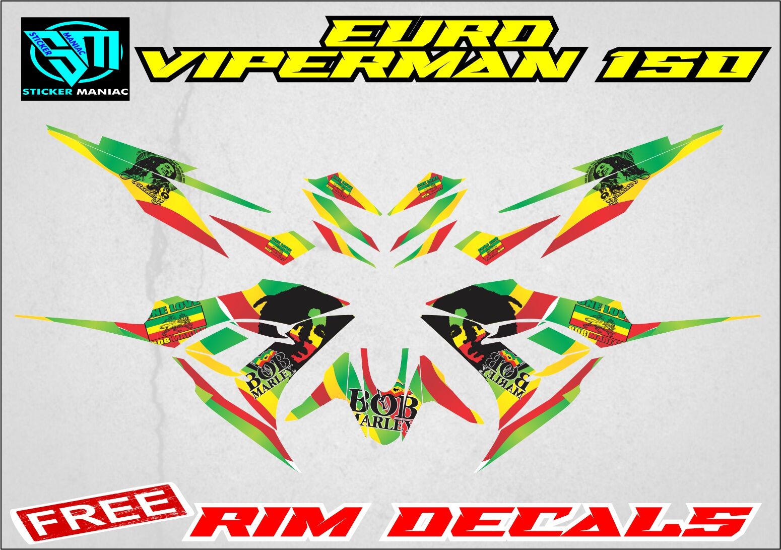 Euro flash 150, Viperman 150 full body decals | Lazada PH