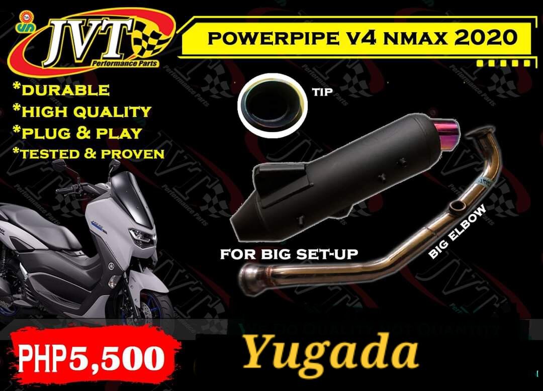JVT POWER PIPE V4 TEAR DROP FOR NMAX V2 & AEROX V2 | Lazada PH