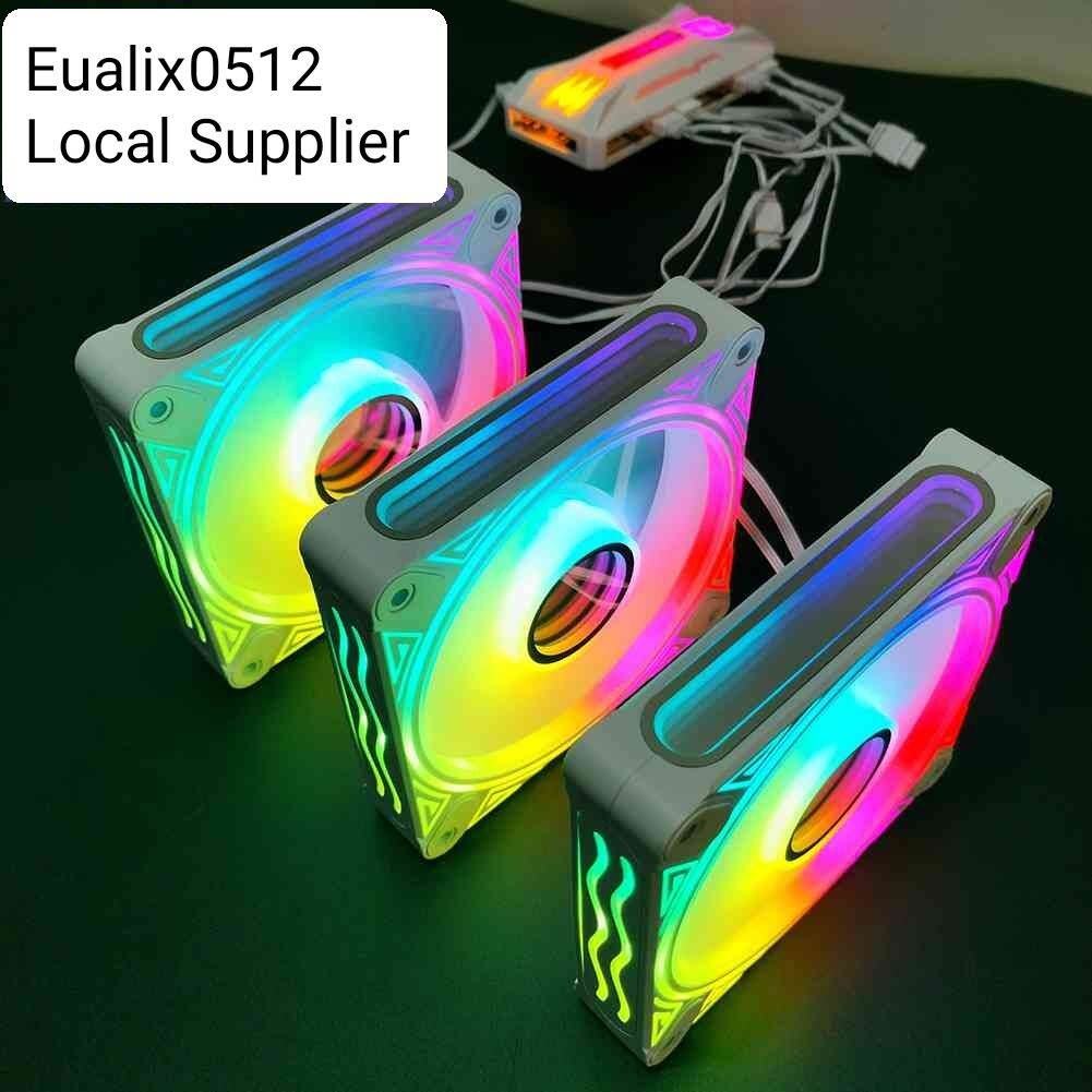 COOLMOON DM1 5V 3PIN ARGB+PWM PC CASE LUMINOUS COOLING FAN KIT | Lazada PH