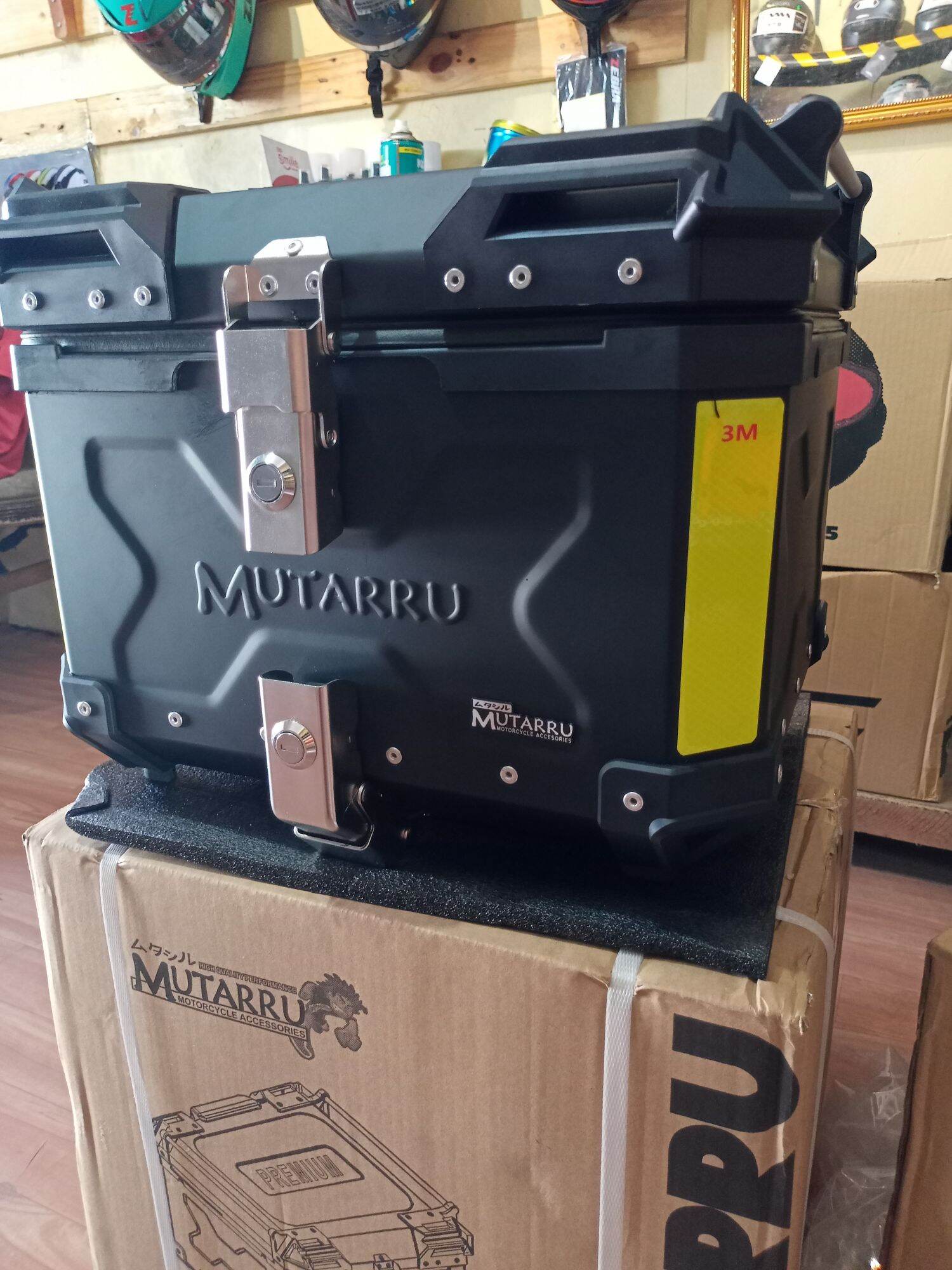 Motorcycle Alloy Top Box With Back Rest (Mutaru) 45L | Lazada PH