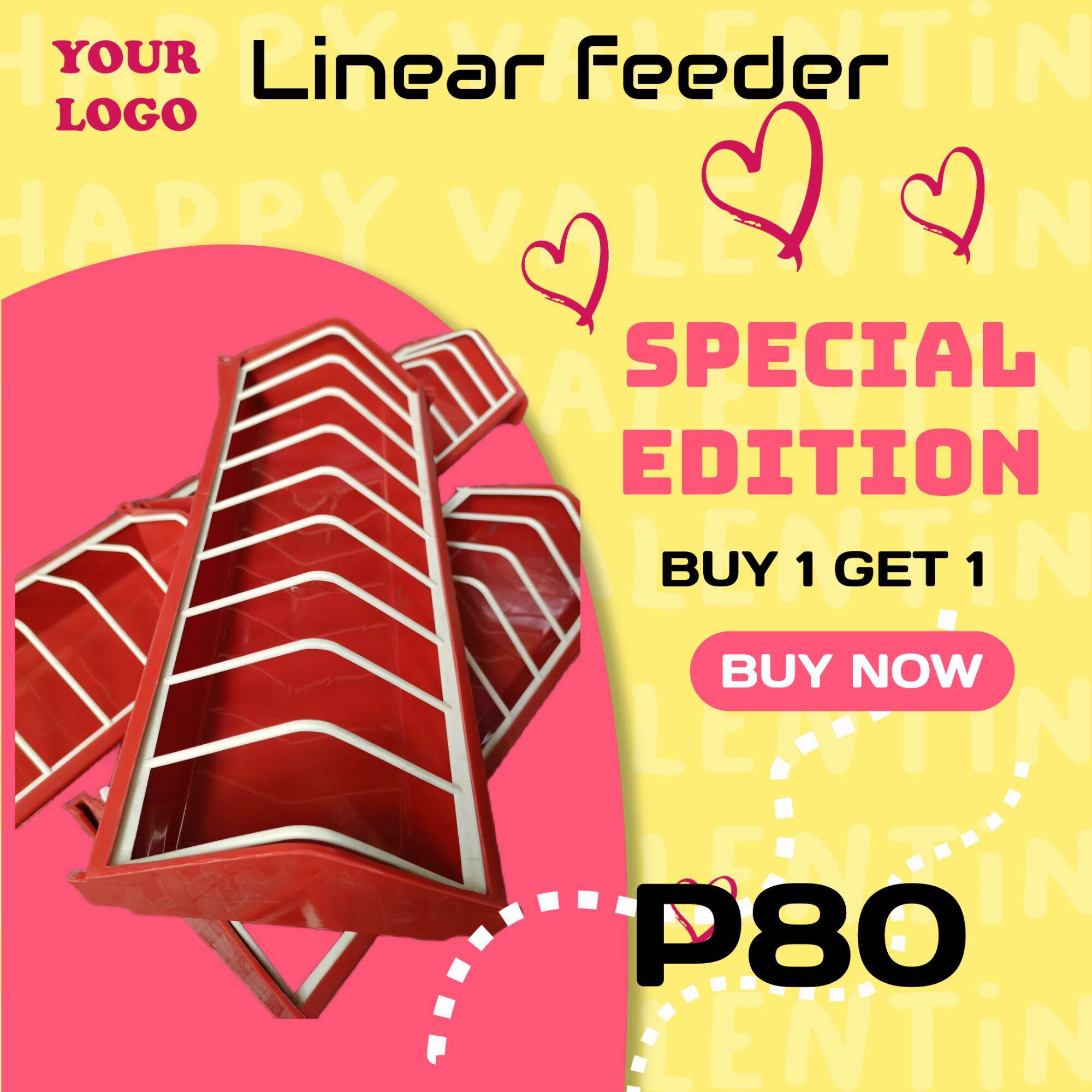 linear feeder buy 1 get 1, linear feeder, chicken feeder, plastic ...