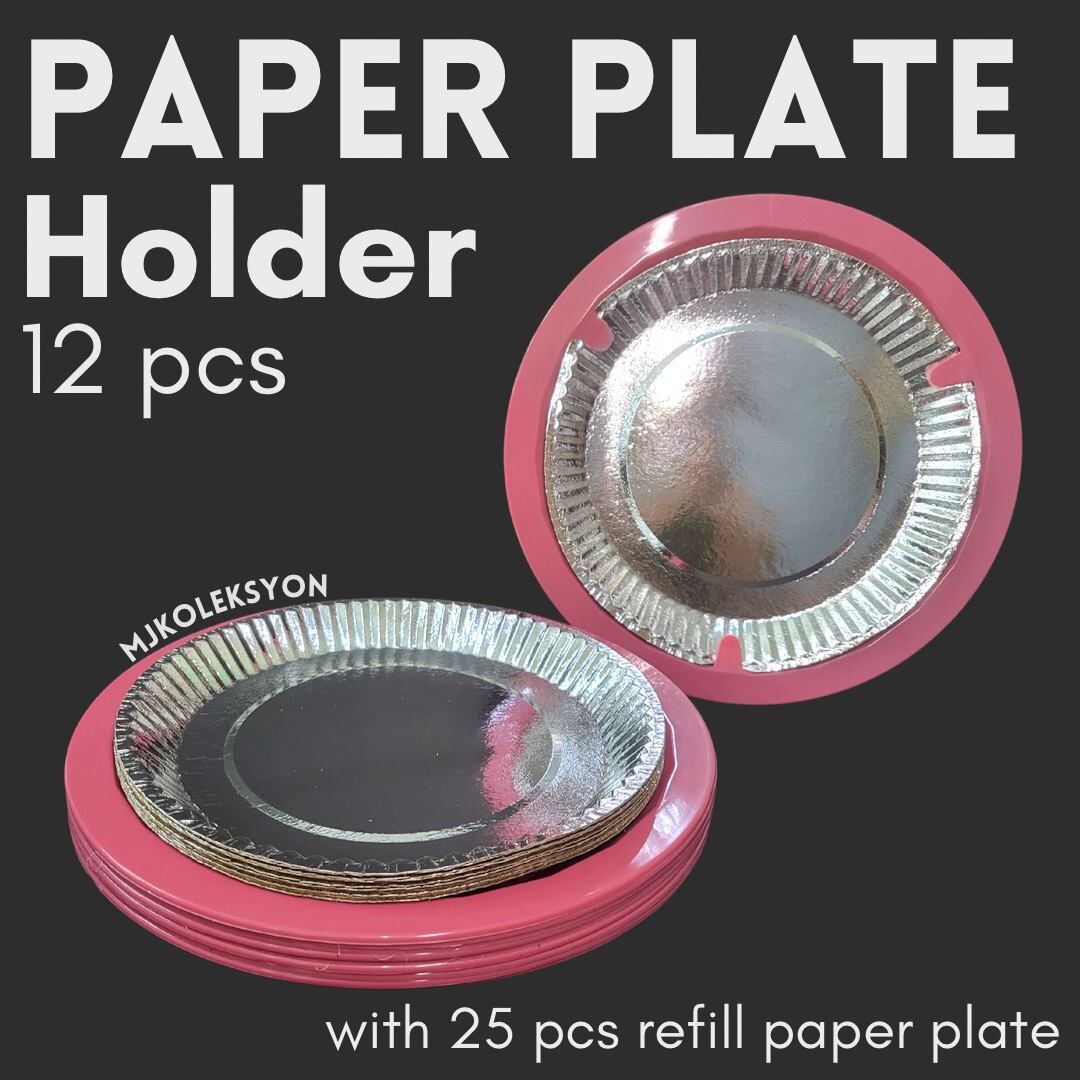12pcs Paper Plate Holder & Paper Plate only 25pcs | Lazada PH