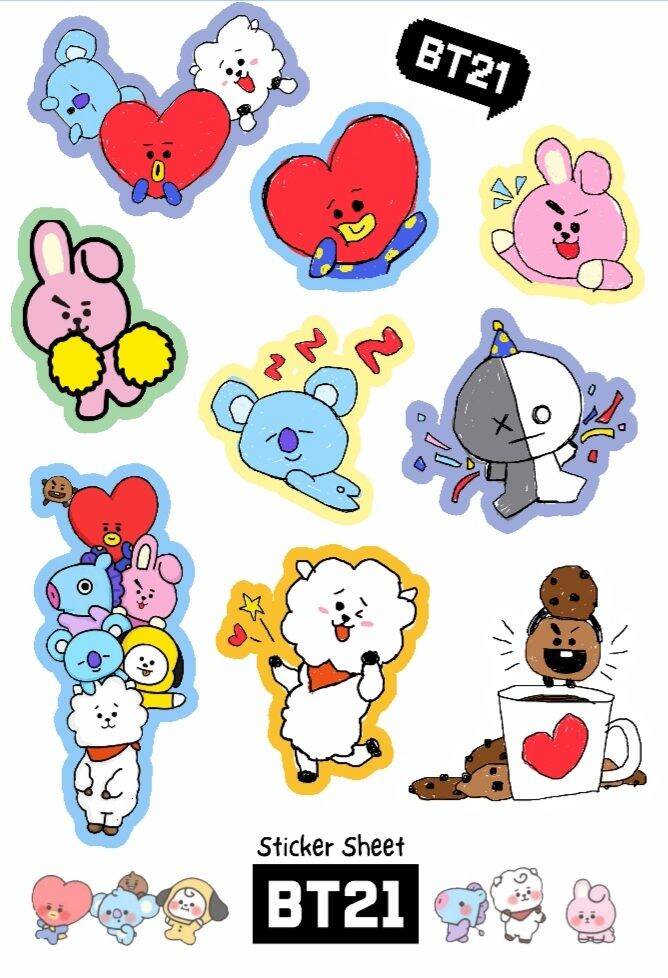 BT21 Character Sticker | Line friends | BTS | Lazada PH
