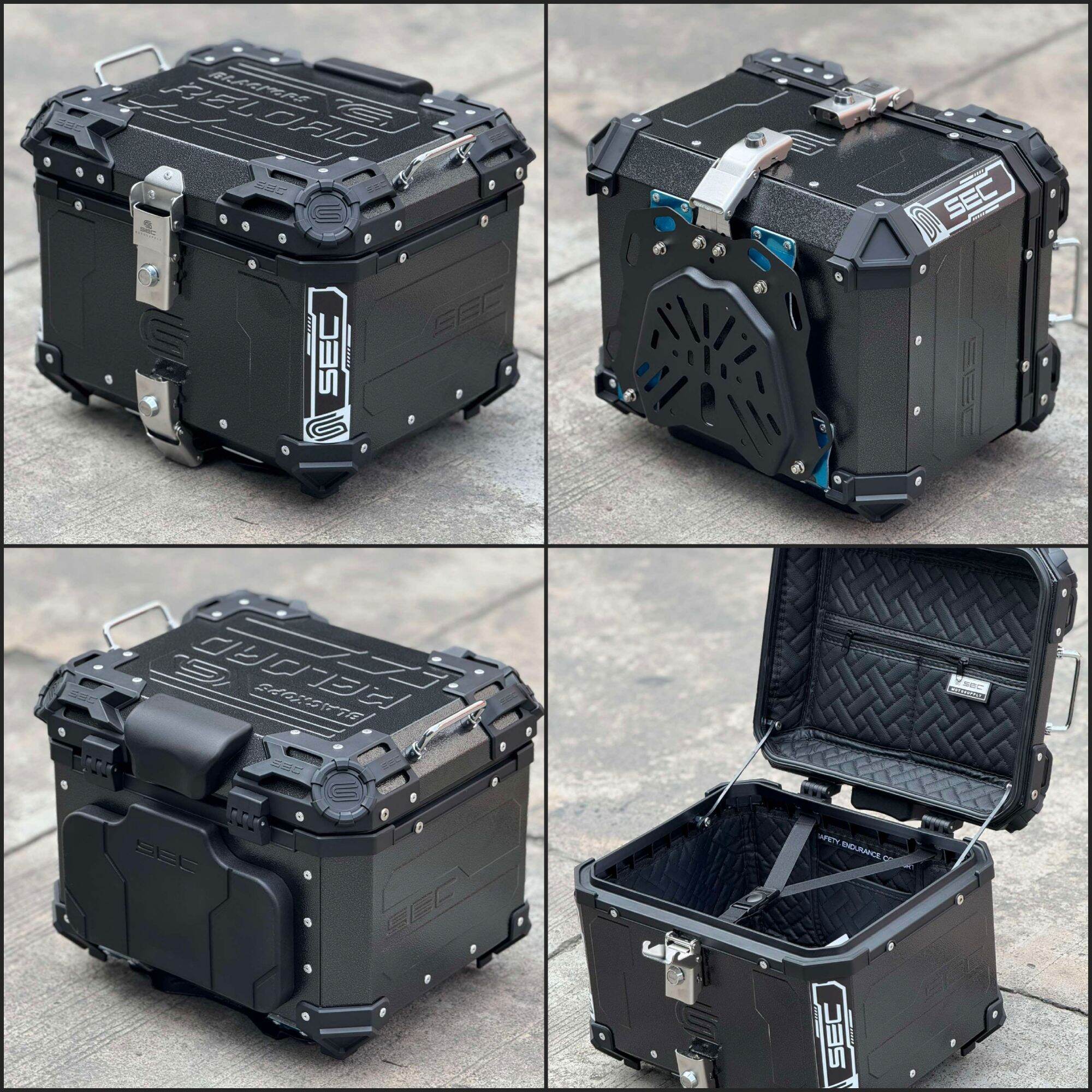 SEC ALLOY TOP BOX ( with BACKREST ) 45L and 55L | Lazada PH
