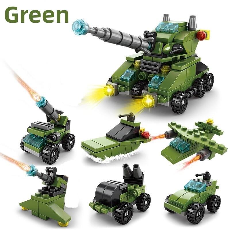 Mini Six In One Vehicle Shapes Bricks Fancy Assembled Block Puzzle ...