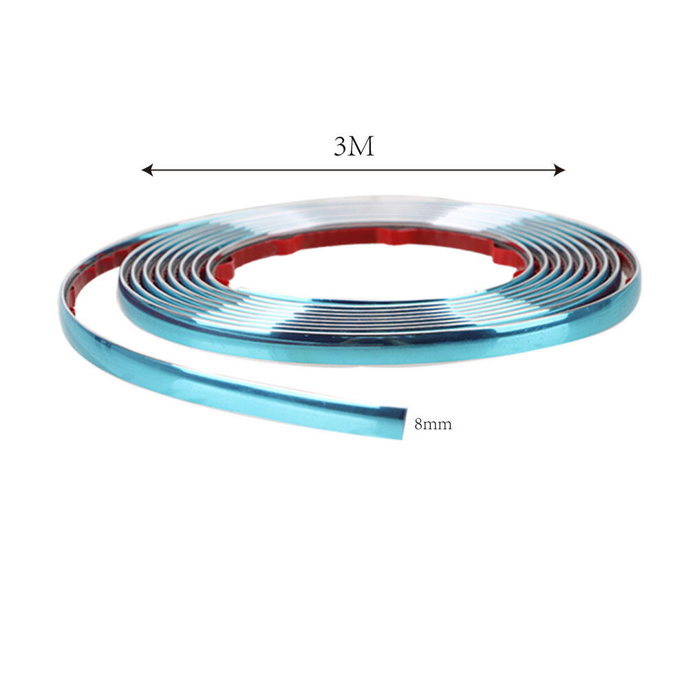 Side Door Chrome Strip Universal Styling Mouldings Silver Car Rearview ...