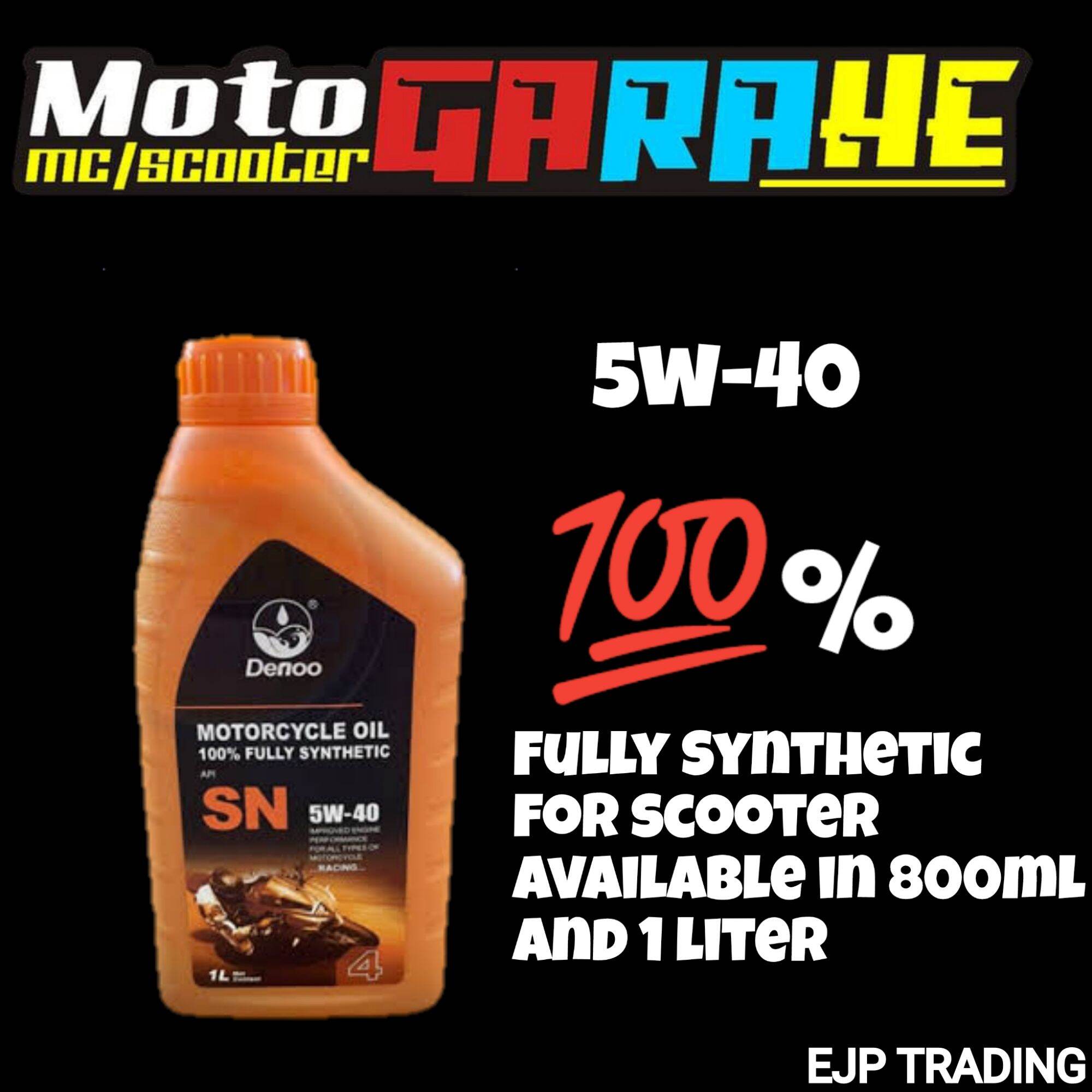 Motorcycle Oil Denoo 100% Fully Synthetic 5W-40 | Lazada PH