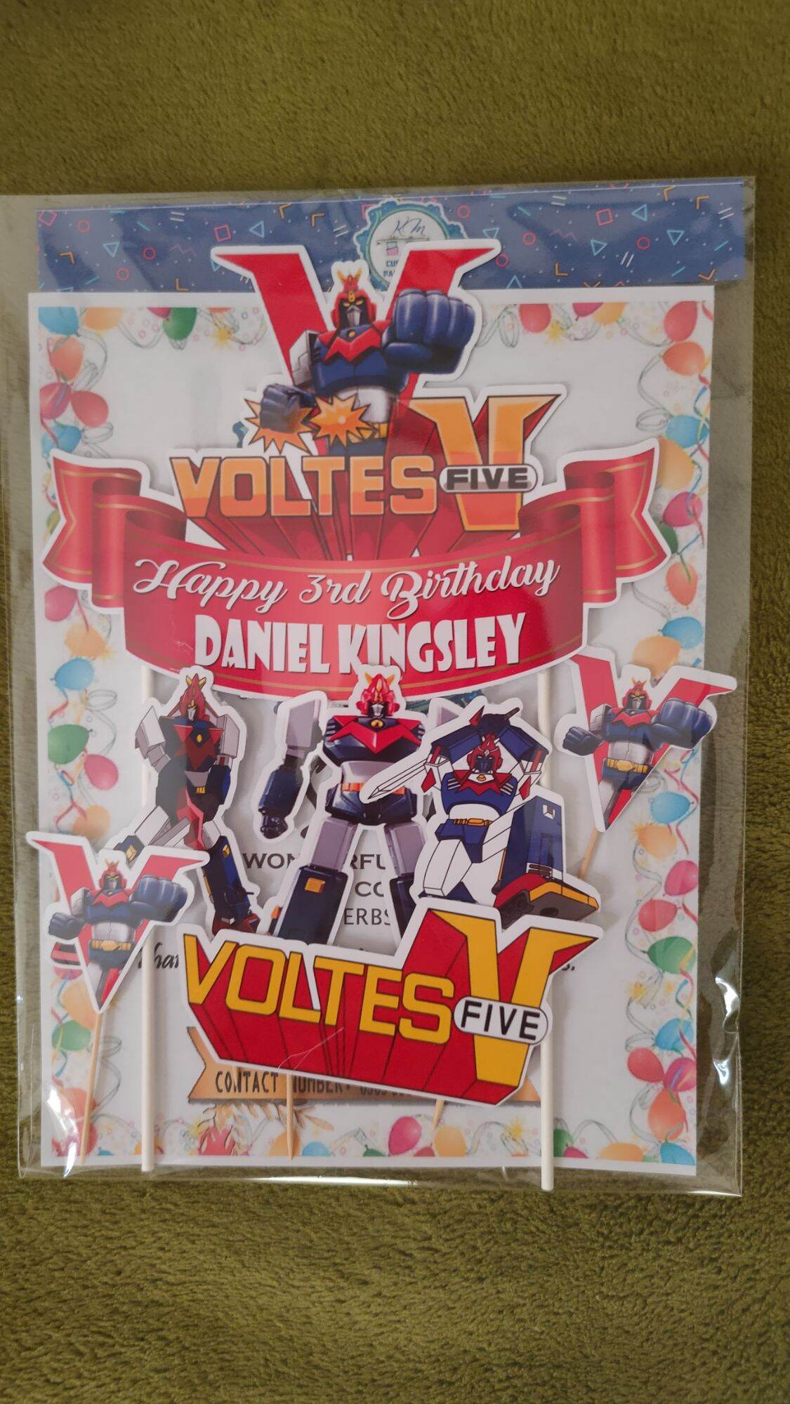 VOLTES V customize cake and cupcake topper | Lazada PH