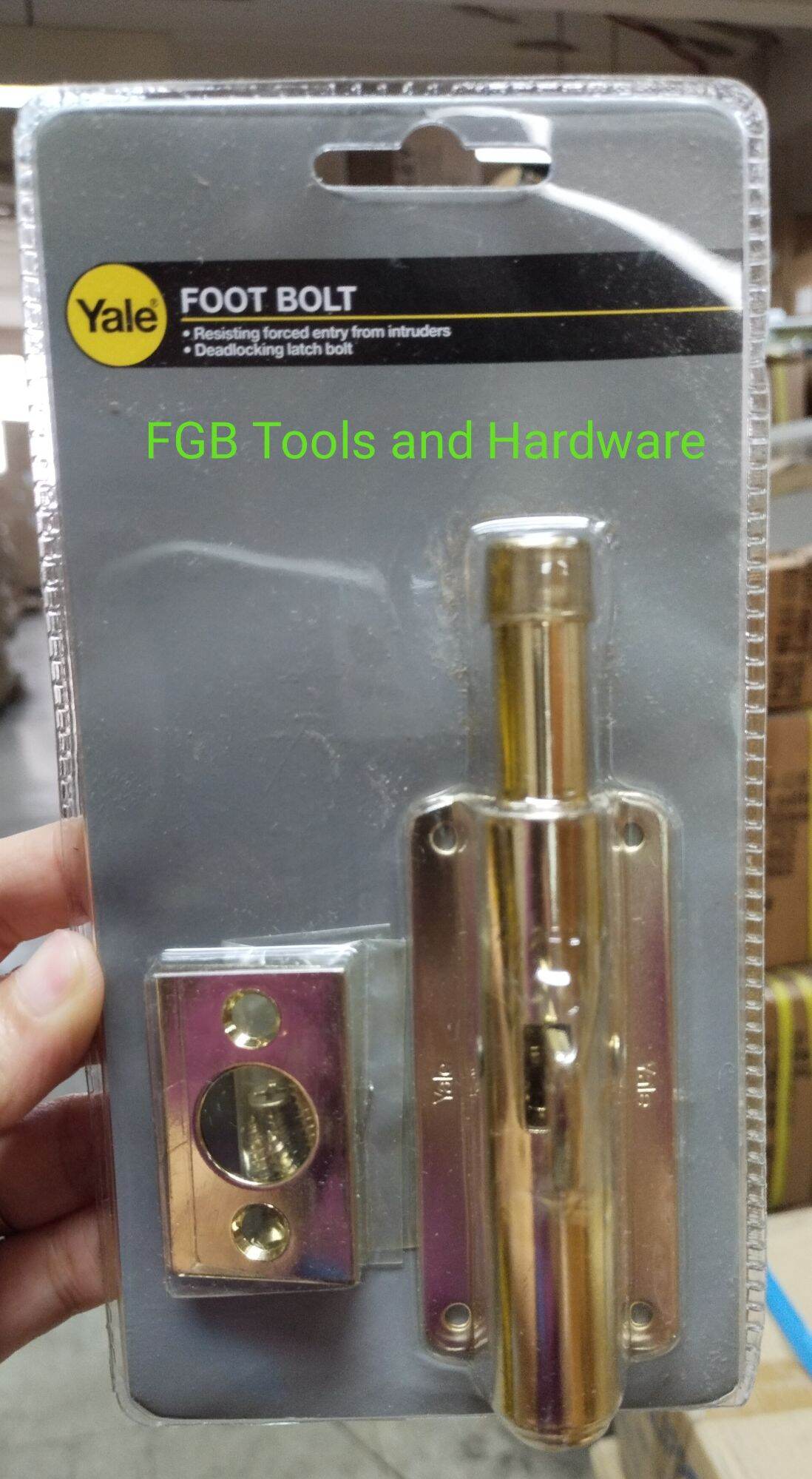 Yale locks Yale foot bolt 4" V1031 US3 brass US26 chrome US5 antique ...