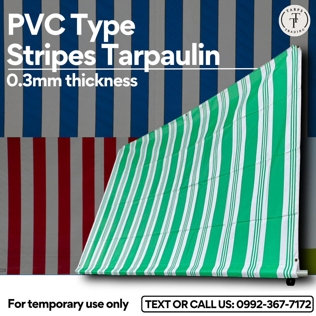 6x6ft ROLL UP AND DOW STRIPES PVC Type Tarpaulin Tolda Trapal Lona ...