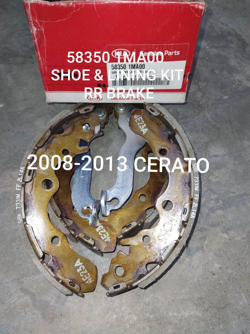 BRAKE SHOE & LINING KIT REAR PART NO 58350 1MA00 BRAND NEW ORIGINAL ...