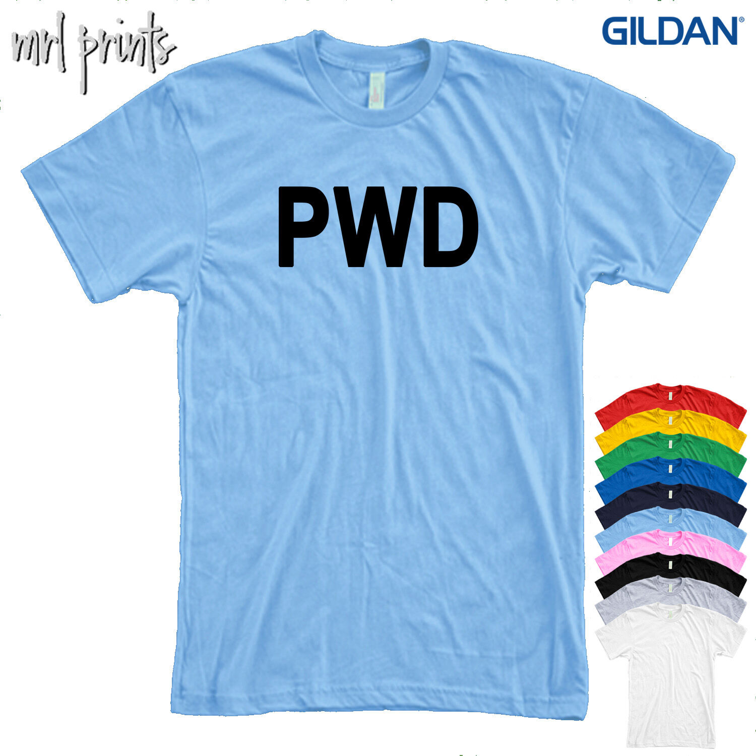 PWD Shirt FRONT AND BACK PRINT Unisex MRL Prints Gildan Cotton Tshirt ...