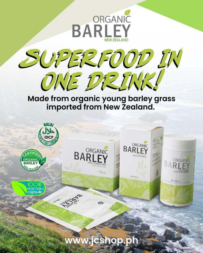 JC Organic Barley Juice (10 sachet) and Capsule (30 caps) Set | Lazada PH