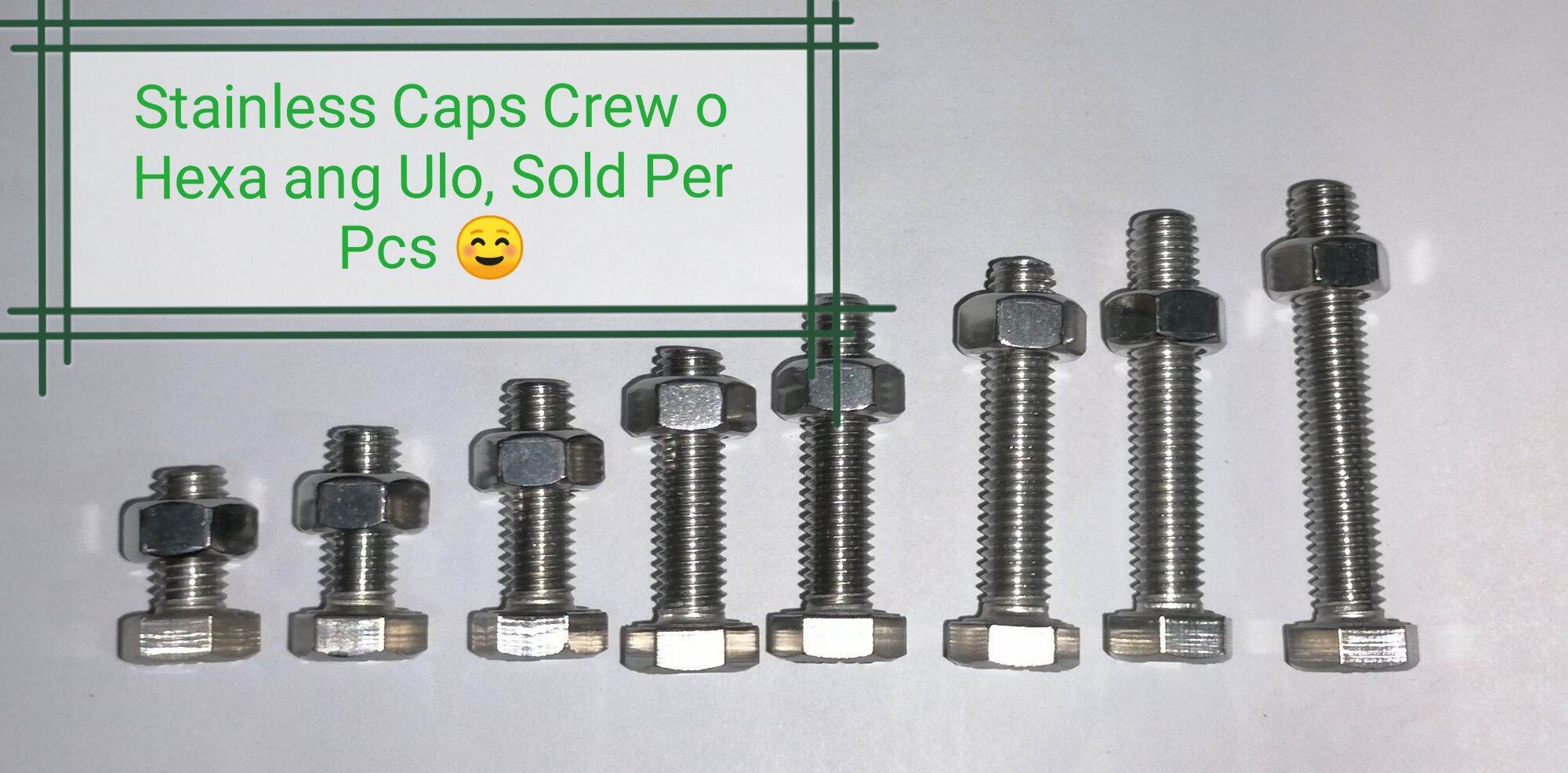 Stainless Caps Crew 8MM (de 12 po sa wrench) Sold Per TWO Pcs! | Lazada PH