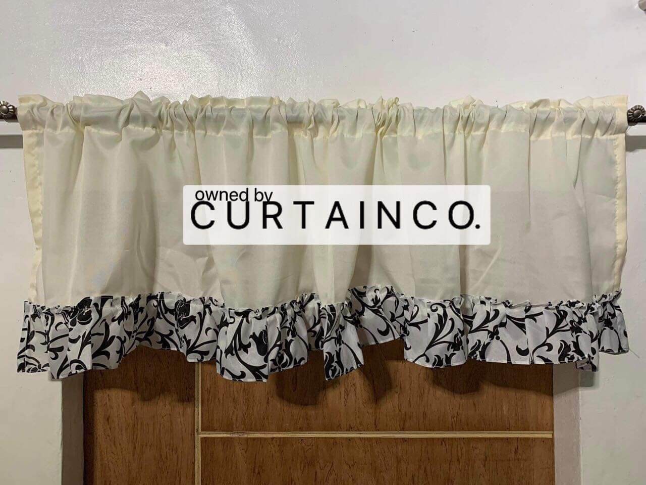 PLAIN VALANCE WITH PRINTED RUFFLES | Lazada PH