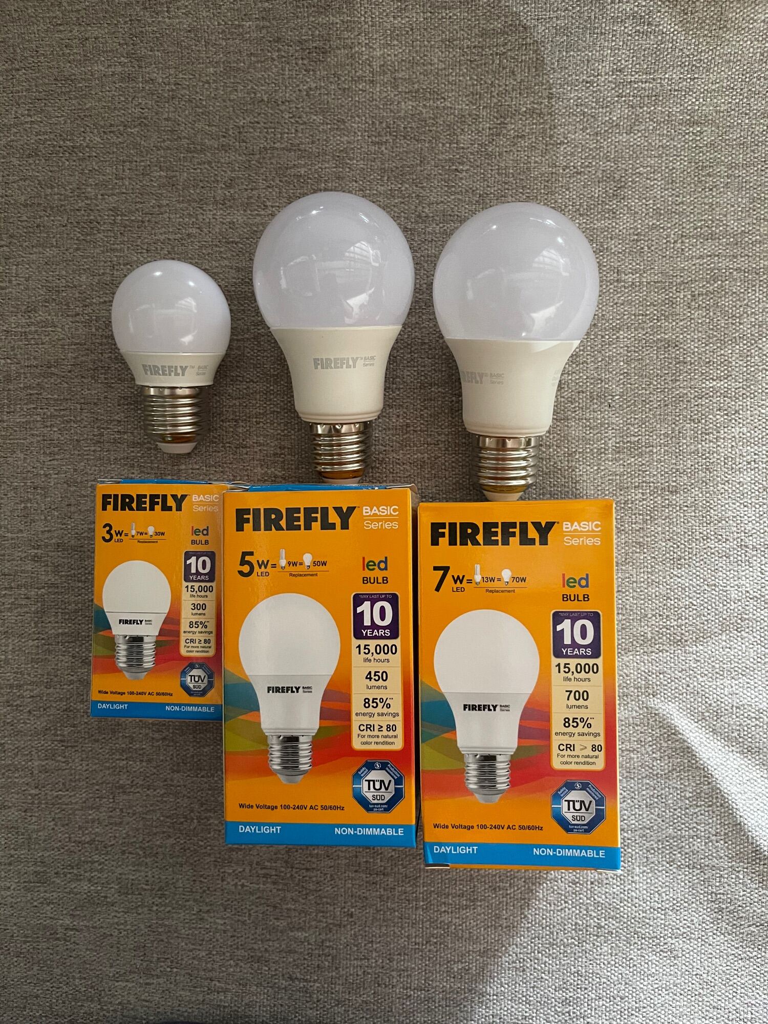 Firefly led bulb daylight (Wide Voltage 100-240V AC50/60Hz)available 3W ...