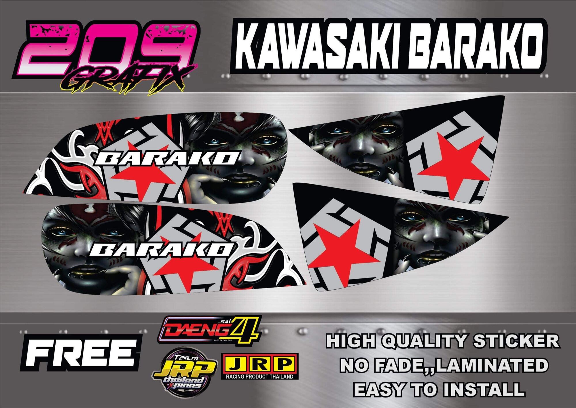 KAWASAKI BARAKO DECAL STICKER | Lazada PH