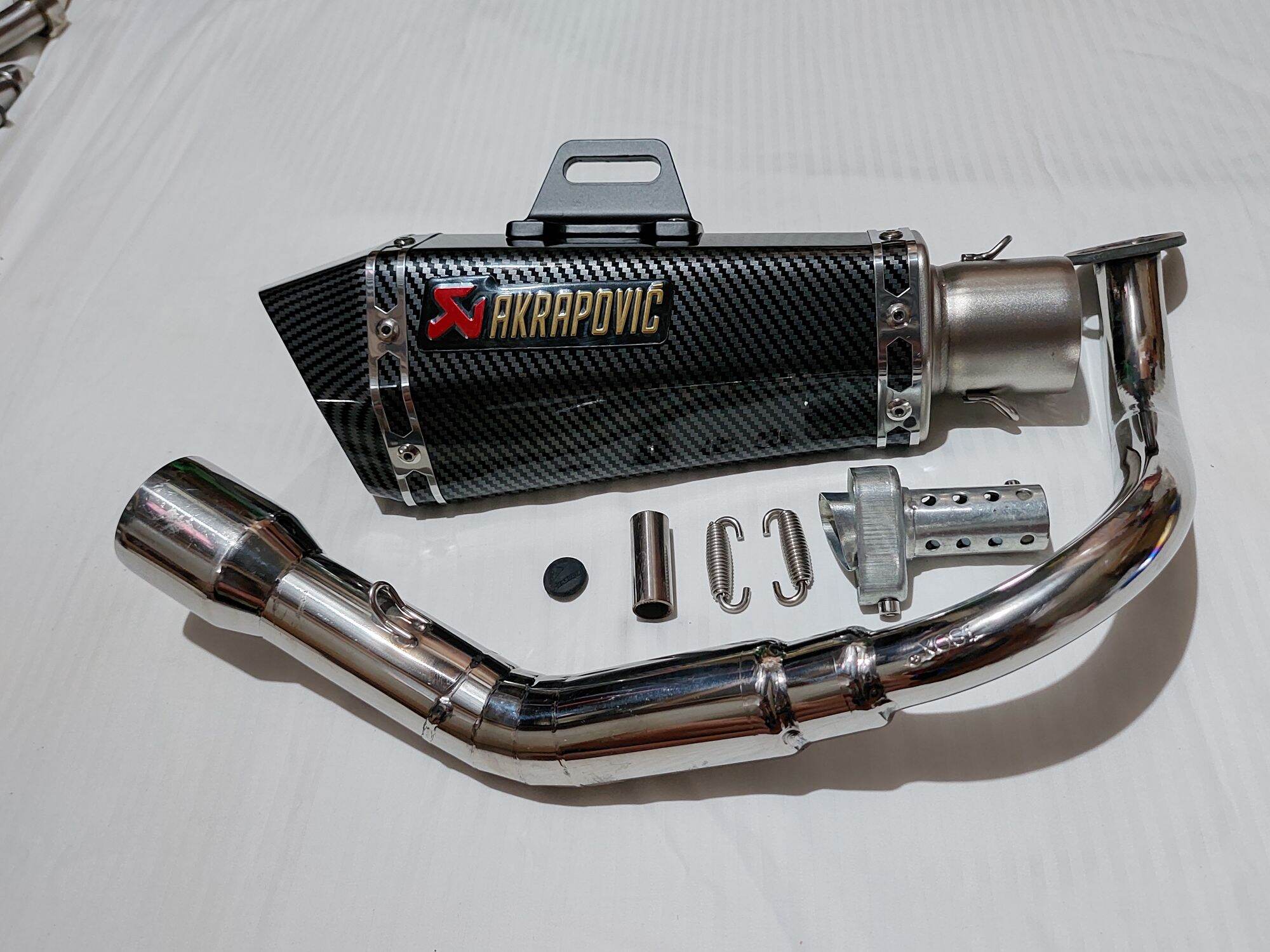 HONDA CLICK 125 AND 150 AKRAPOVIC PIPE FULL SET ( PLUG AND PLAY ...