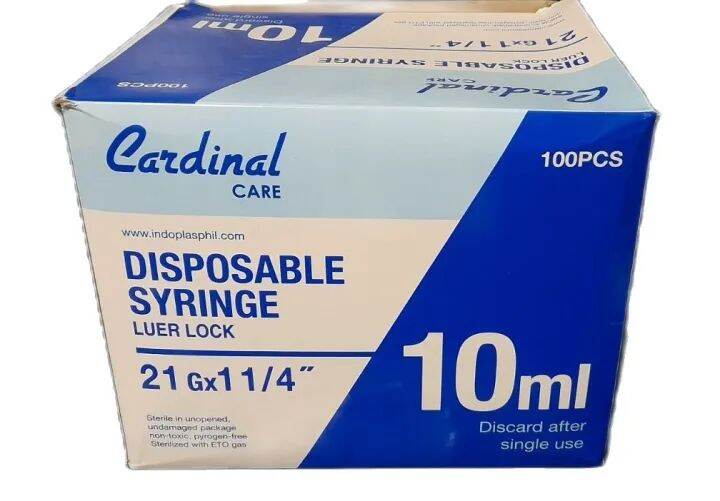 sterile disposable syringe 10 cc (100 pcs per box) | Lazada PH