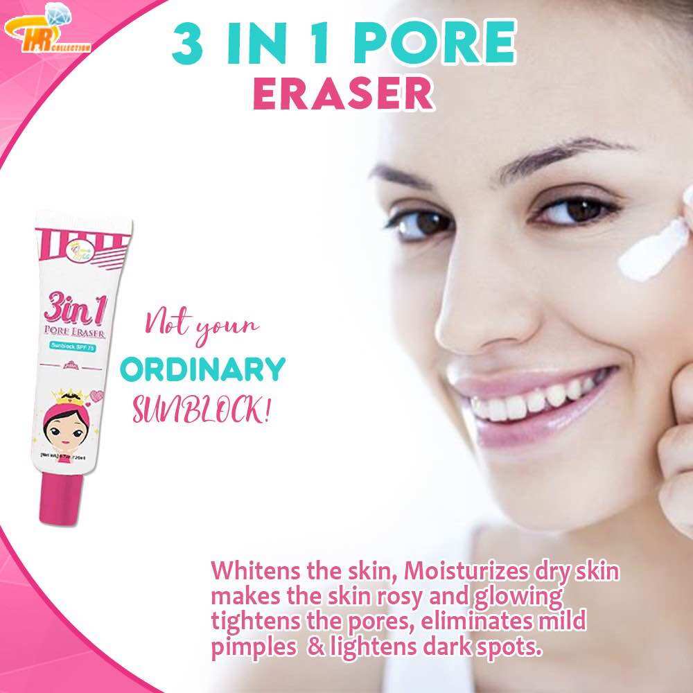 Queen White 3 in 1 pore eraser sunblock spf 75 | Lazada PH