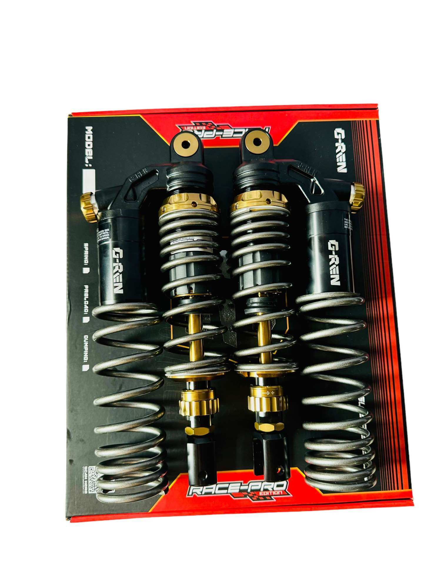 G REN SHOCK RACE PRO ADJUSTABLE 305mm AEROX155V1/V2/NMAX155V2/V2.1 WITH ...