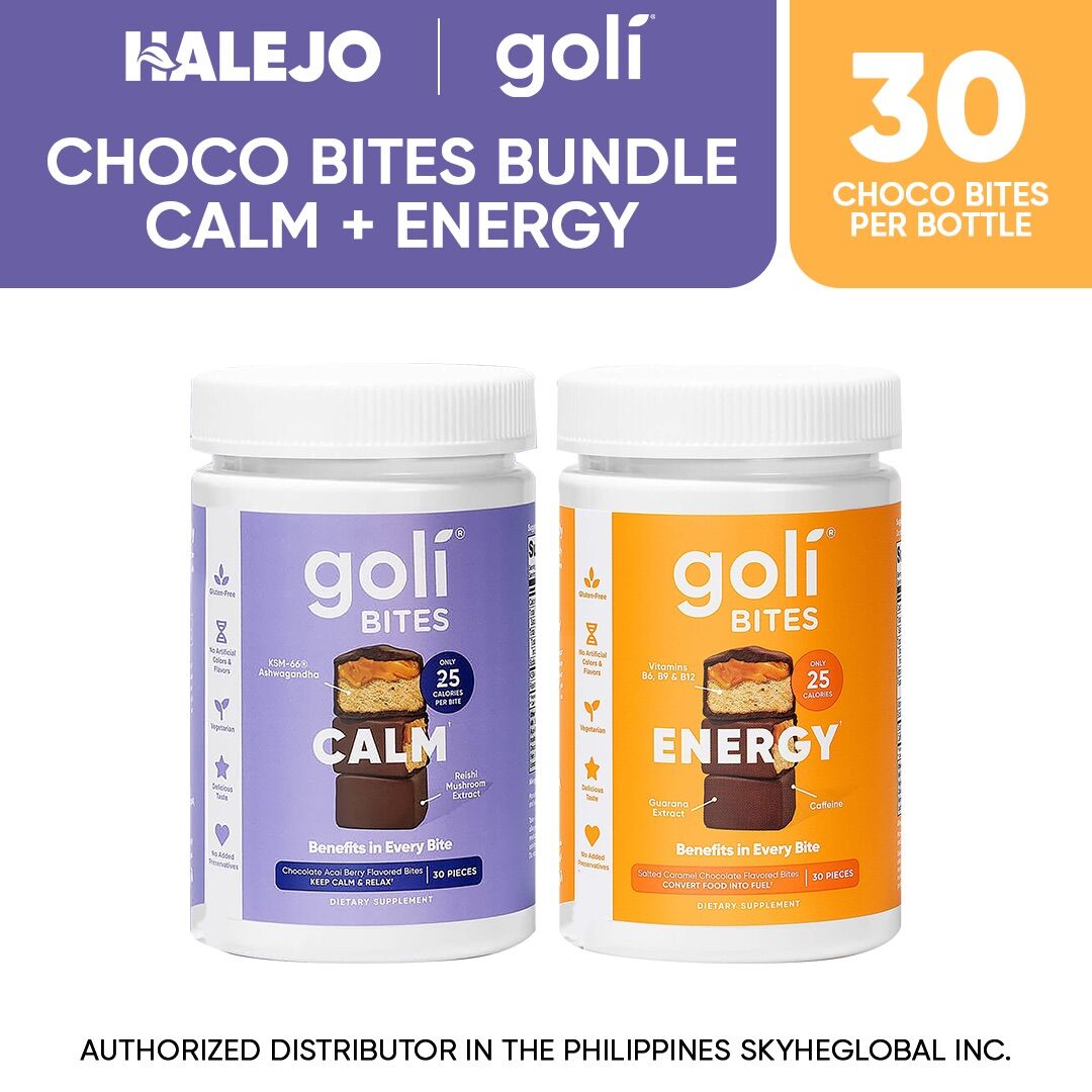 [BUNDLE] Goli Calm and Energy Choco Bites 60 pcs - For energy, heart ...