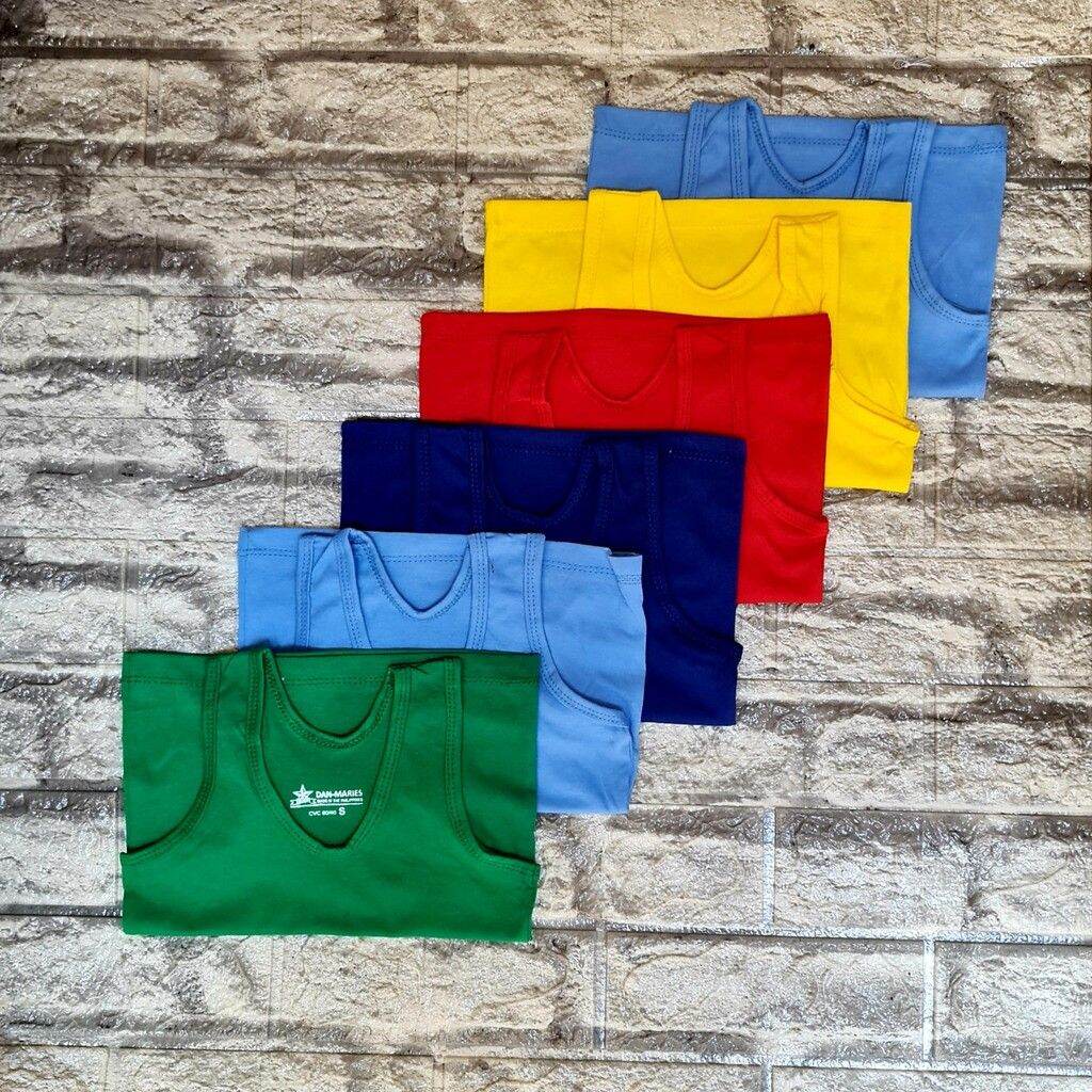 6 pcs Dan Maries Cotton Colored Sando | Lazada PH