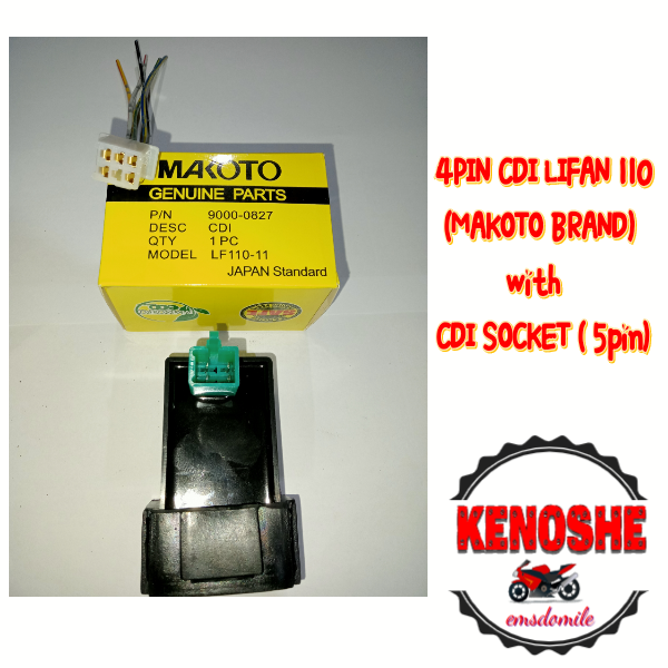4PIN CDI LIFAN 110 ( MAKOTO) with CDI SOCKET (5pin) | Lazada PH