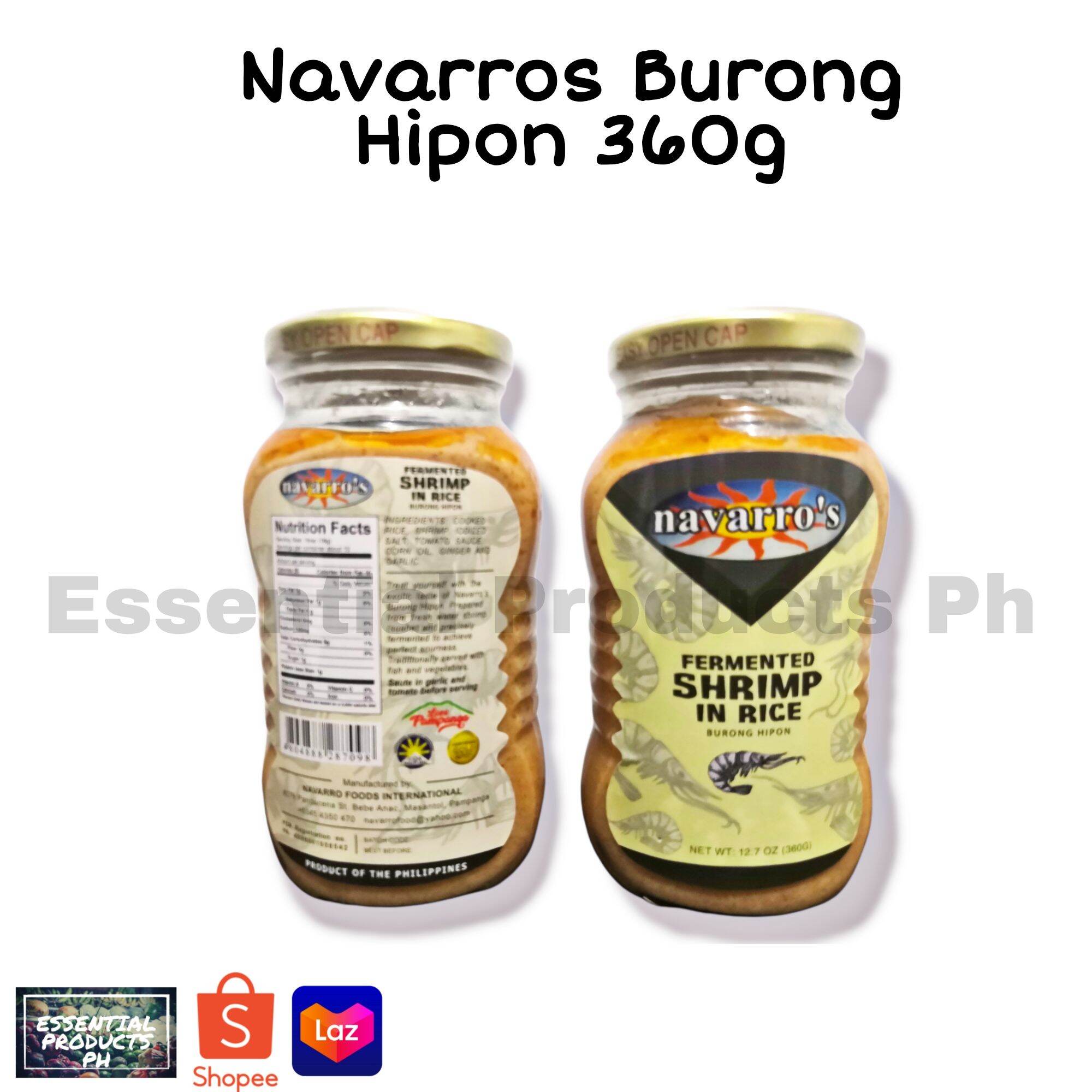 Navarros Burong Hipon (360grams) Fermented Shrimp in Rice | Lazada PH