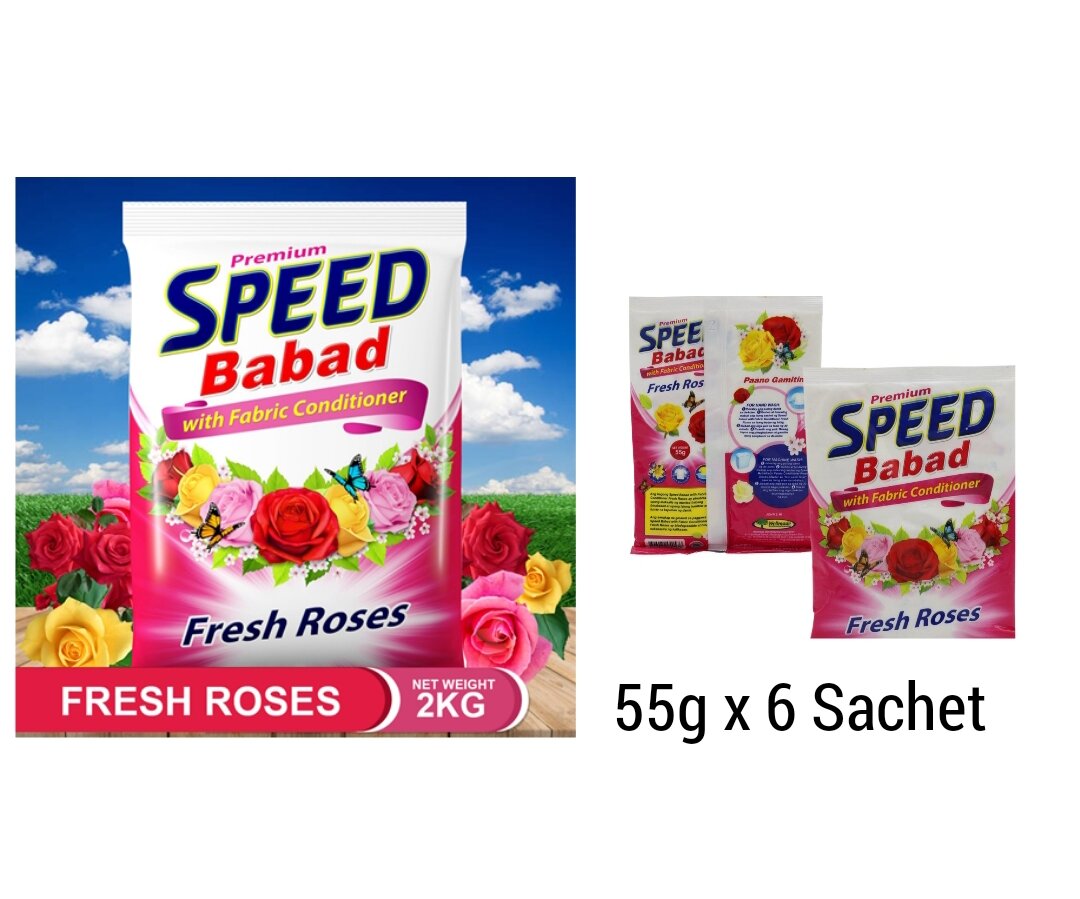 Speed Bundle! Babad Detergent Fresh Roses 2kg + 6 Sachet 55g | Lazada PH