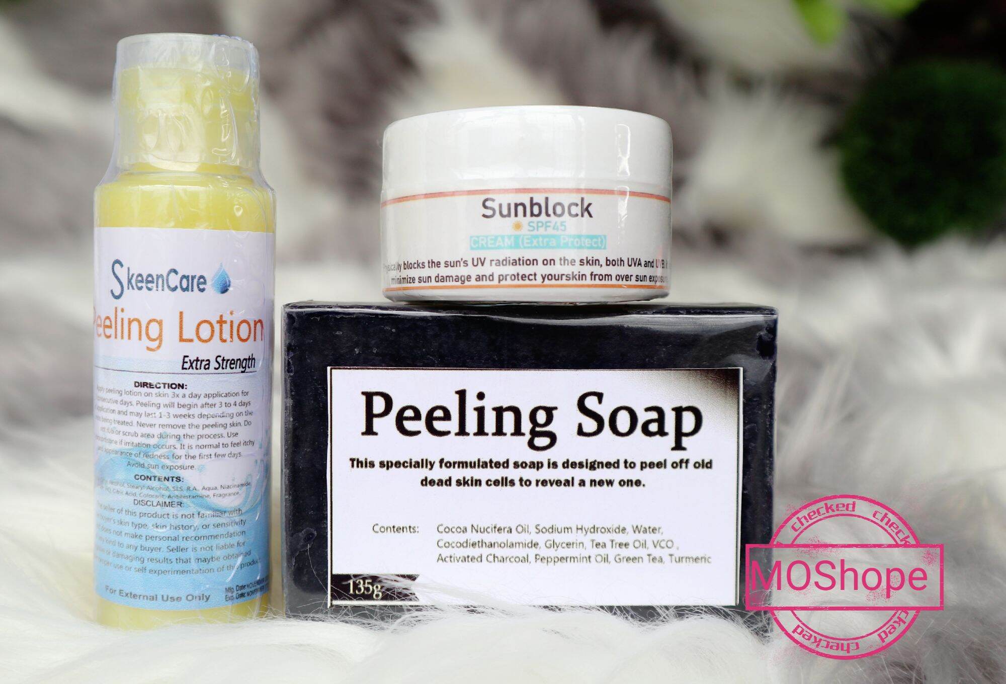 ORIGINAL SKEEN CARE Trio (Peeling Lotion Extra Strength+Peeling Soap ...